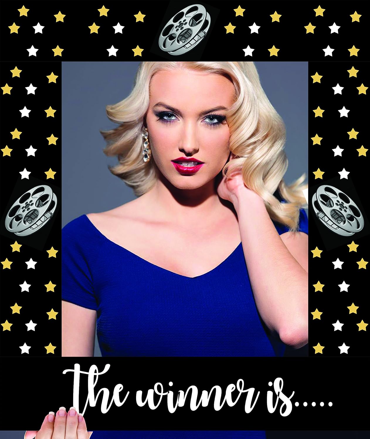 Amazon.com: Aahs Engraving Movie Awards Party Frame Photo Prop, 35 X 30 ...