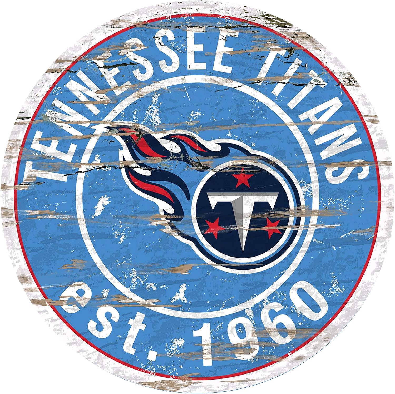 Amazon.com: Fan Creations N0659-TEN Tennessee Titans Round Distressed ...