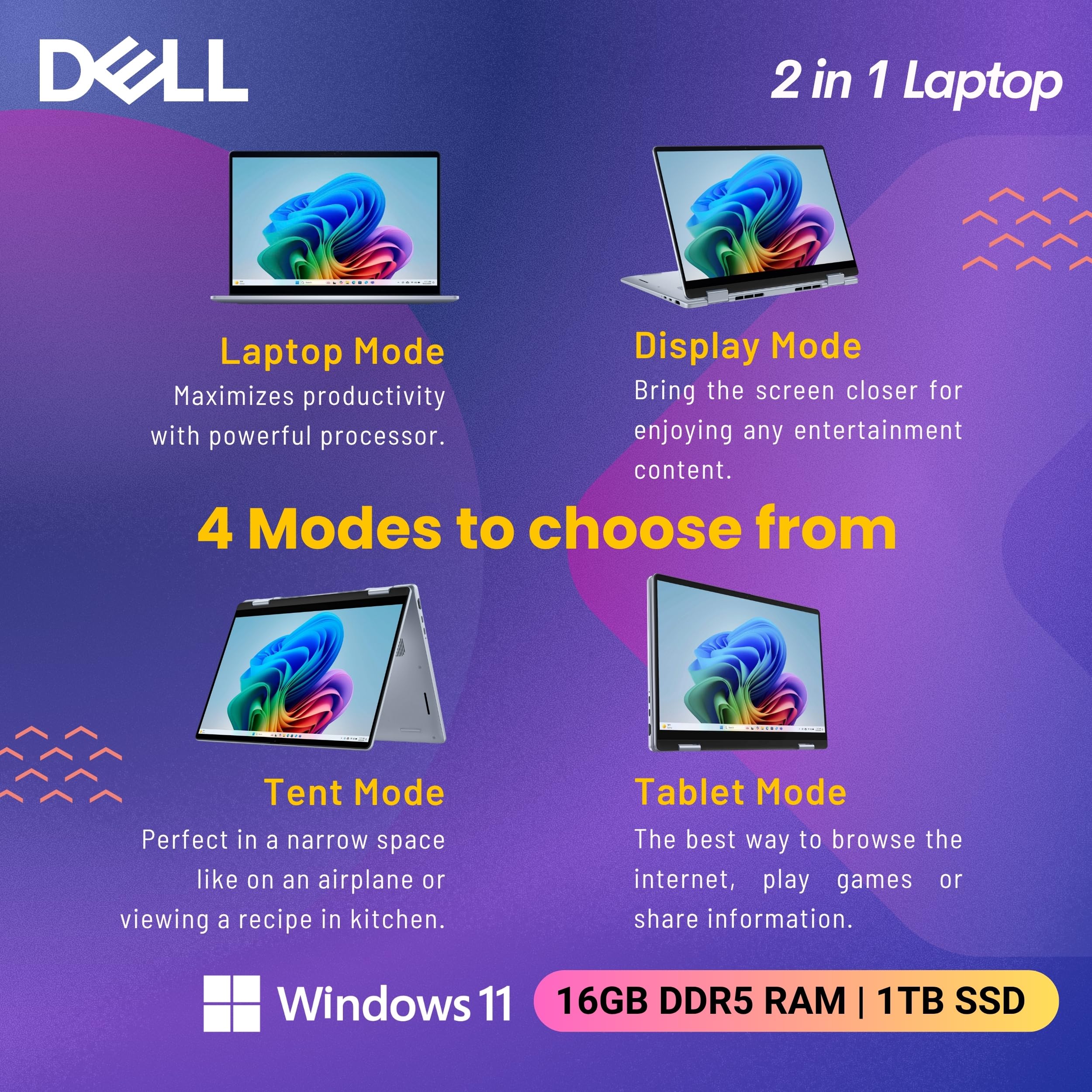 Snapklik.com : Dell 14 Plus 2-in-1 AI Ready Laptop, 14" 2K Touchscreen ...