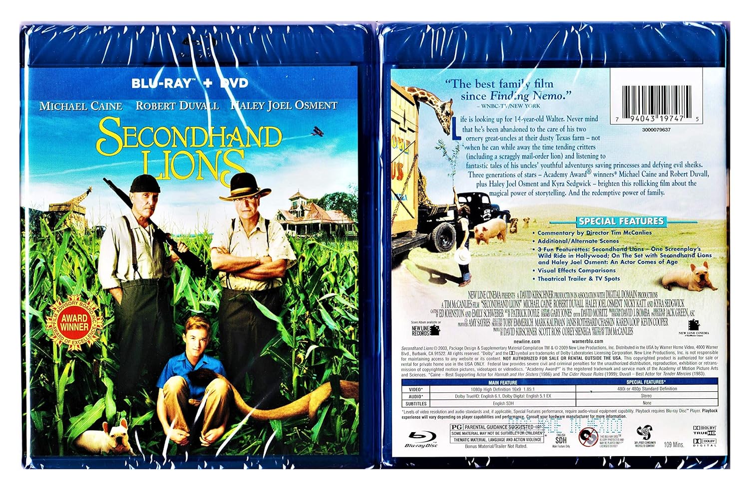 Amazon.com: Secondhand Lions : McCanlies, Tim, Caine, Michael, Duvall ...