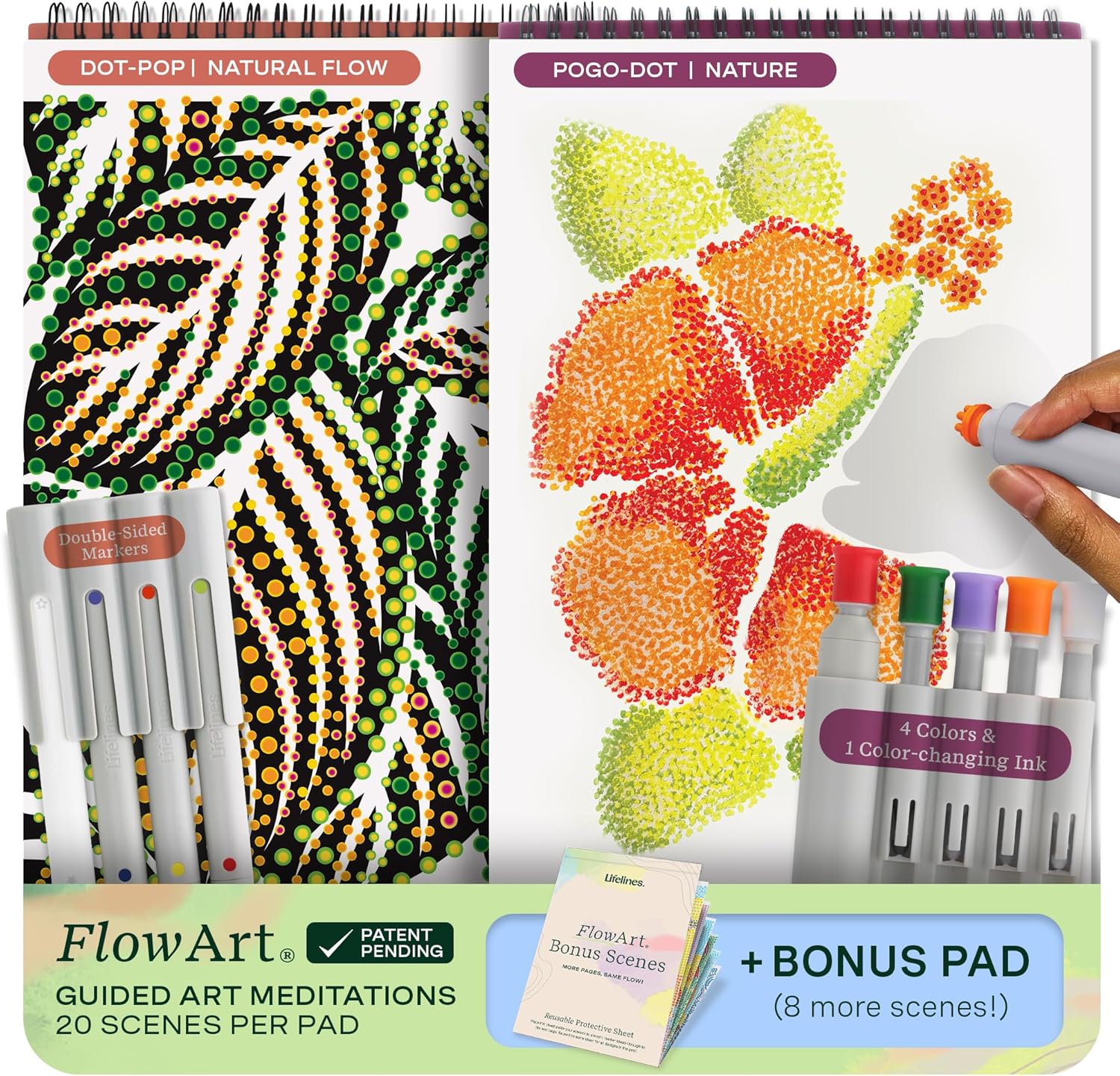 Amazon.com: Lifelines FlowArt Activity Pads, 2-Pack & Bonus Pad ...