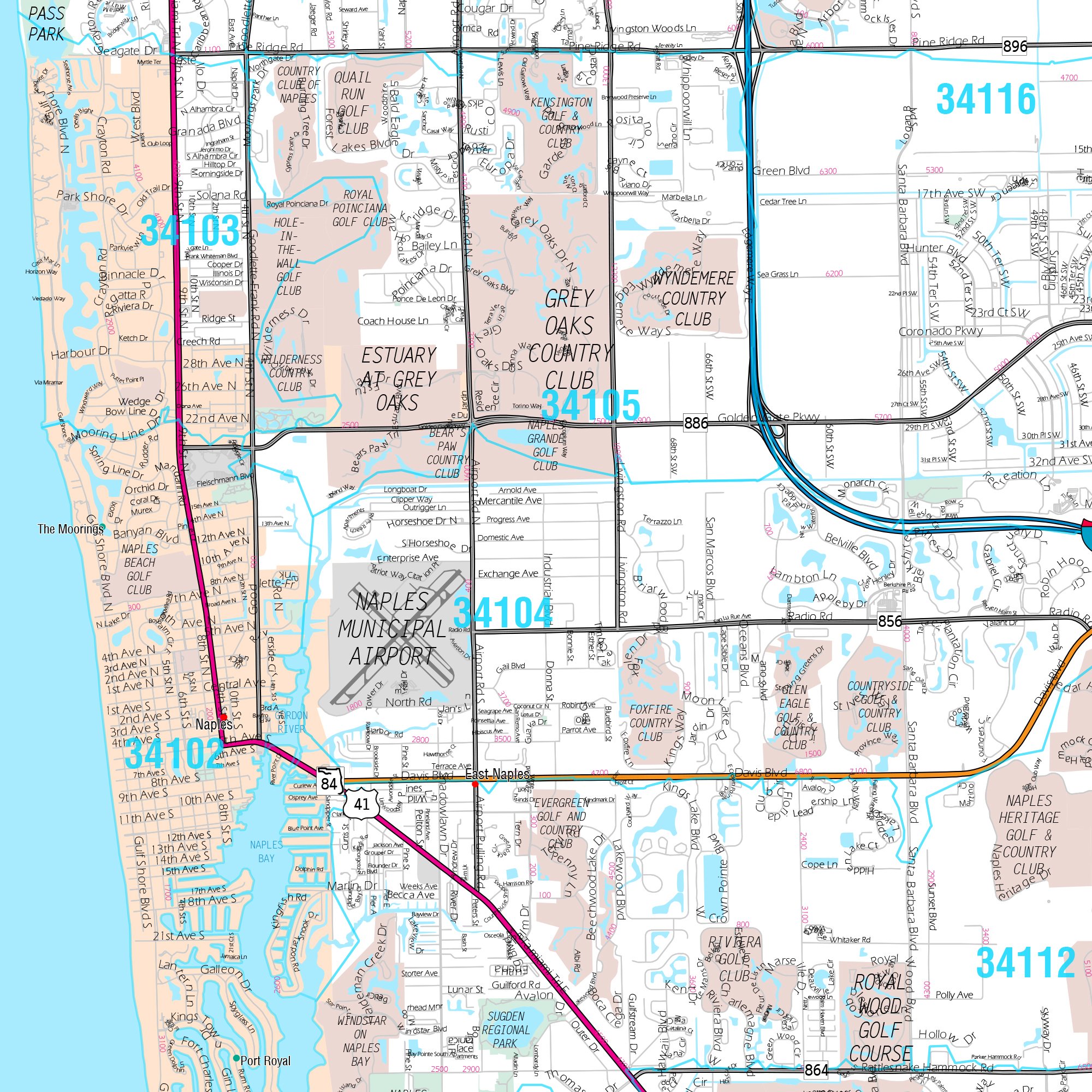 Naples Fl Zip Code Map Free