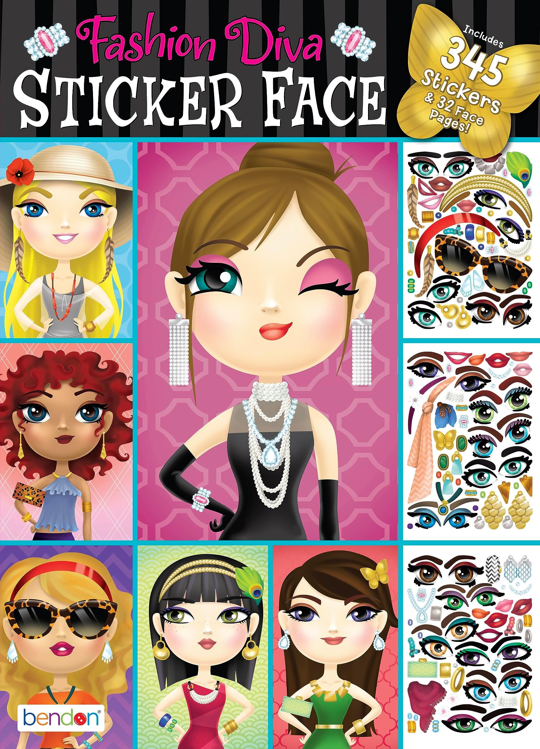 Amazon.com: Bendon Wow! Wacky Dinos Sticker Face Book 408 Stickers 32 ...