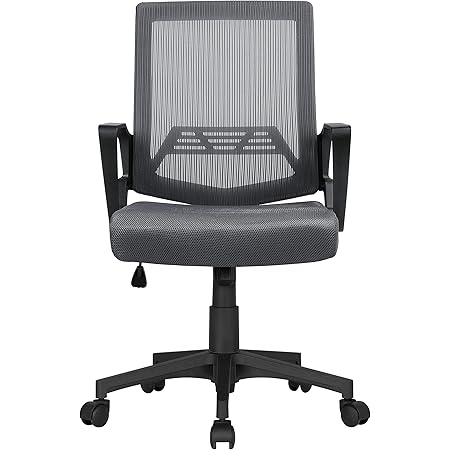 Yaheetech Dark Grey Office Chair Executive Computer Chair Ergonomic ...