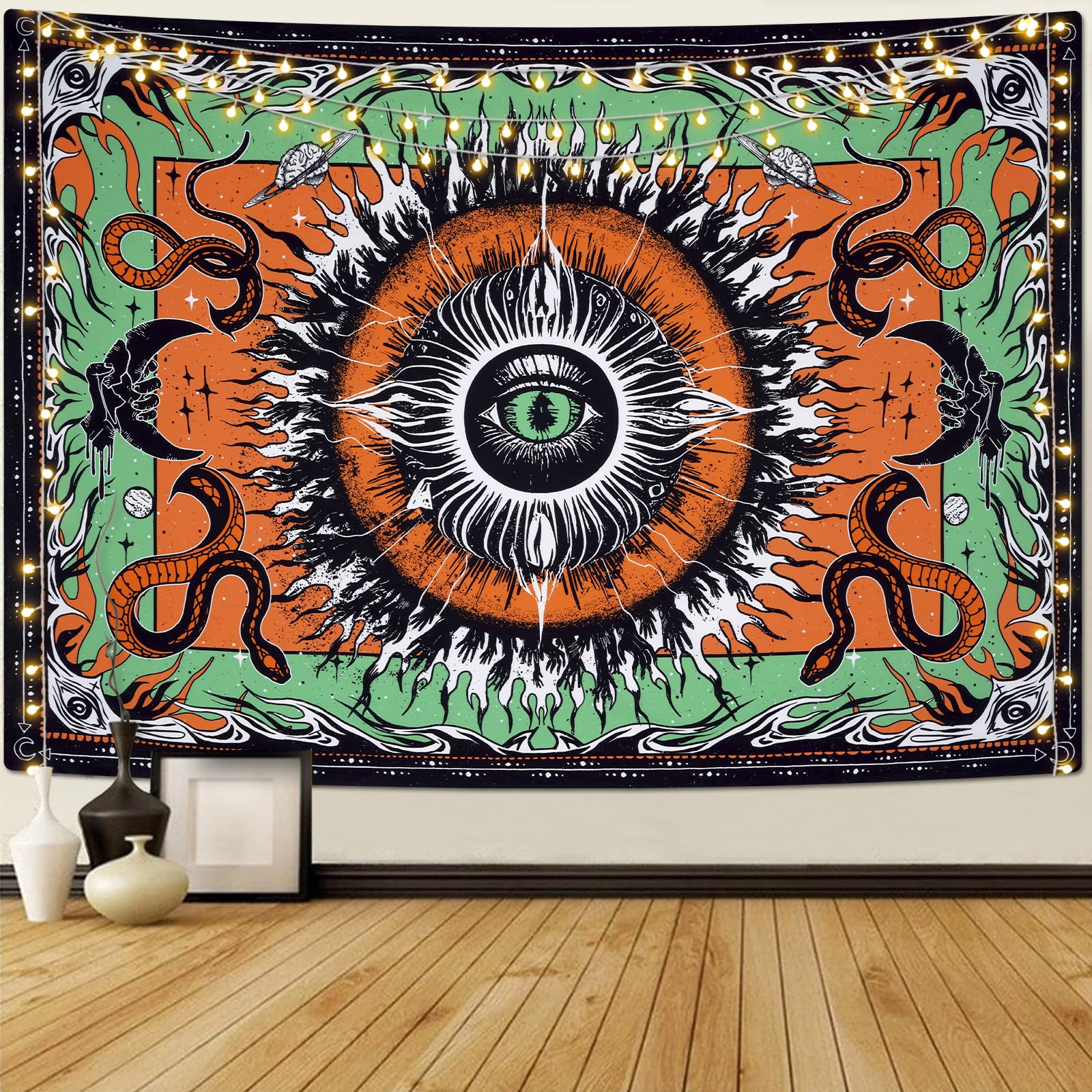 Amazon.com: Invoibler Eyes Tapestry Burning Sun Tapestries Hippie Snake ...