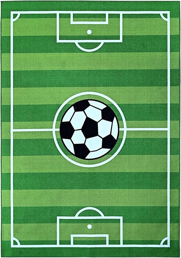 Amazon.com: Furnish my Place 680 Strips Soccer Play Area Rug for Kids ...