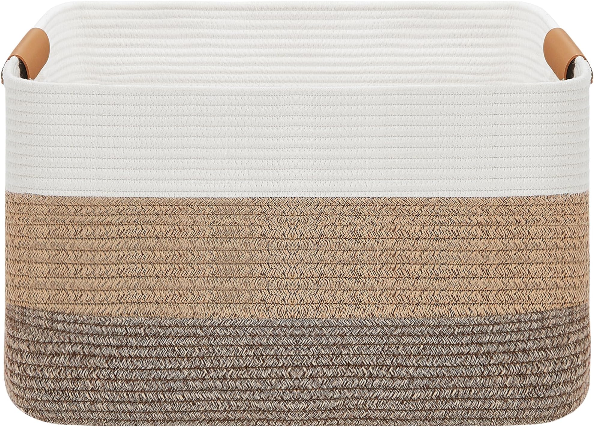 Amazon.com: VECELO Large Rope Storage Blanket Basket, 22"x 17"x12 ...