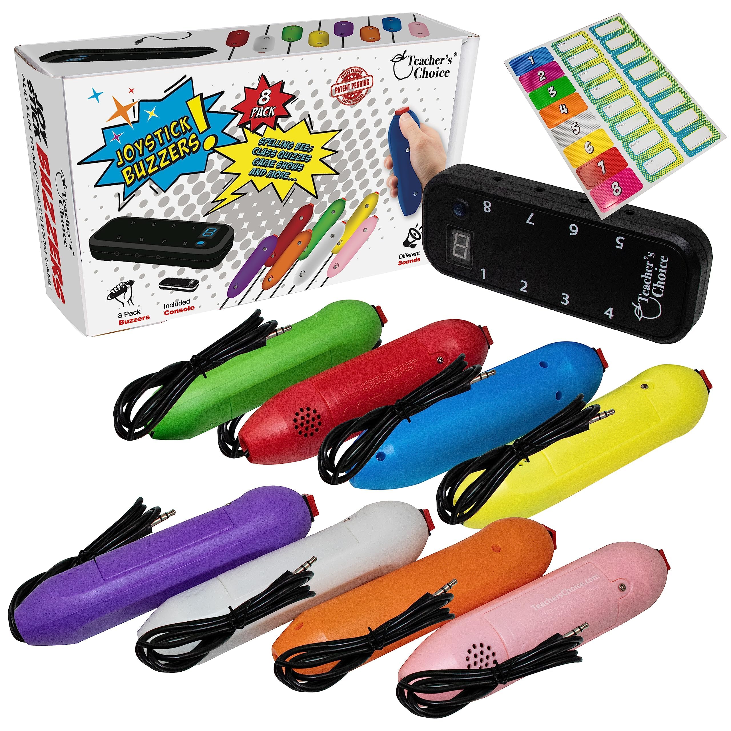 Amazon.com: Teacher's Choice 8 Color Handheld Buzzer Game System ...
