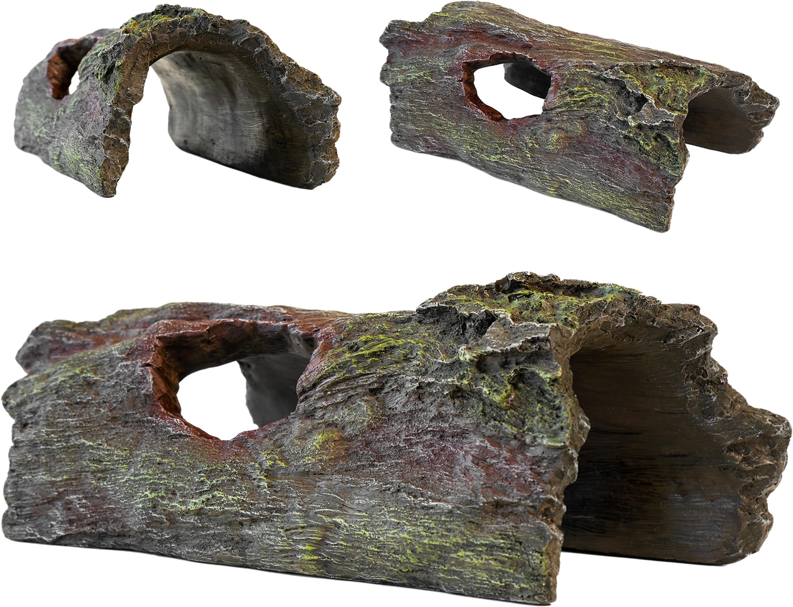 Amazon.com : Uniclife Aquarium Large Betta Log Resin Hollow Tree Trunk ...