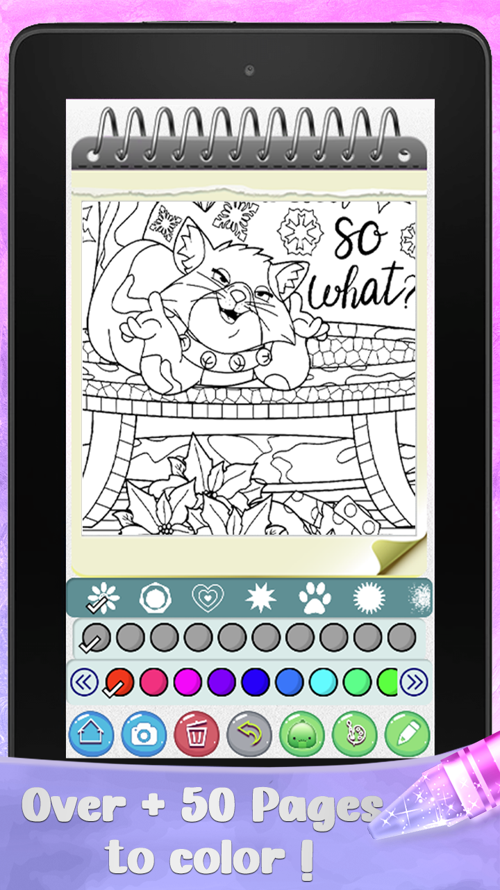 Santa Coloring Pages: Cute Christmas Coloring Book - Coloring & Games ...