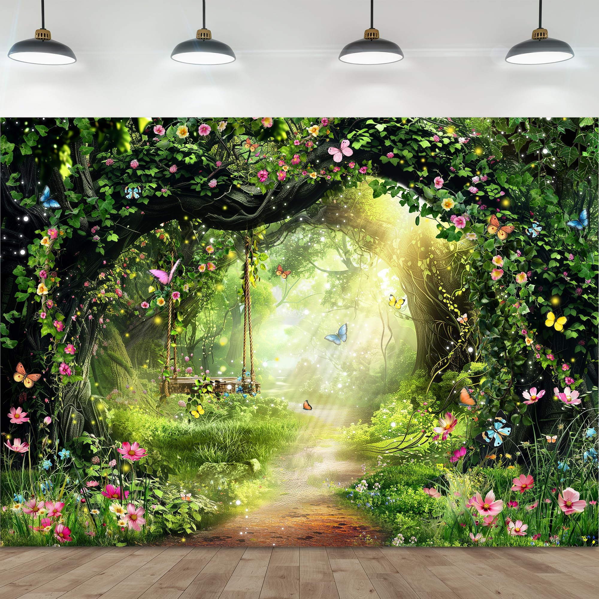 Amazon.com : Riyidecor Enchanted Backdrop Polyester Fabric Wonderland ...