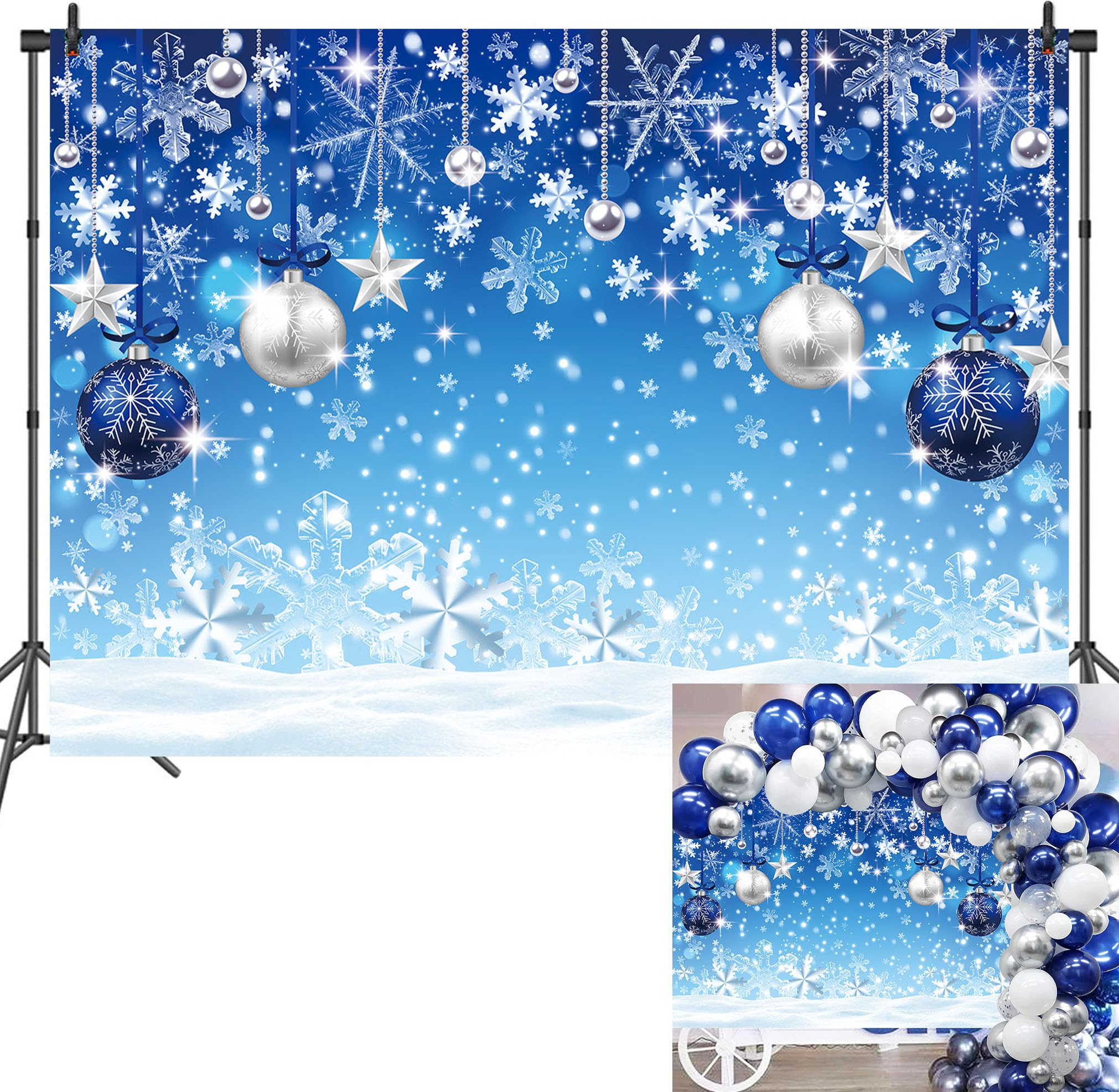 Amazon.com : BAIFNEZ Winter Snowflake Balls Background Snowflake ...