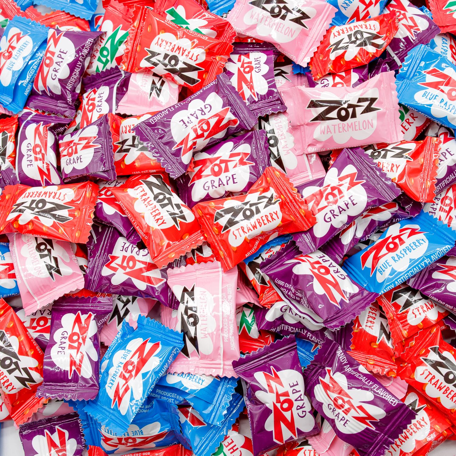 Amazon.com : ZOTZ FIZZY Candy 2 lb – Bulk Bag, Assorted Fruit Flavors ...