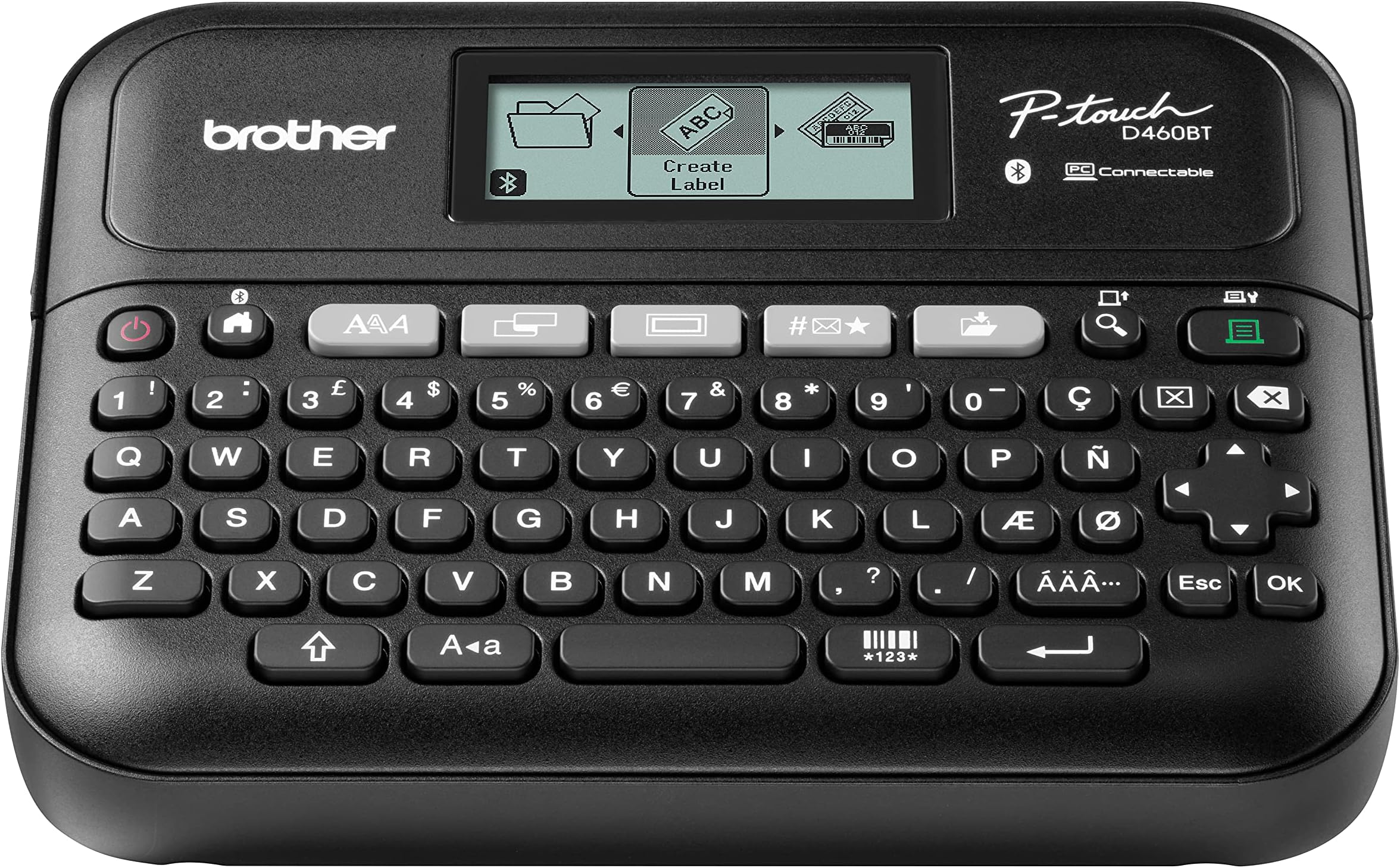 Brother P-D460BT Desktop Label Maker, Bluetooth, Up to 18mm Labels ...