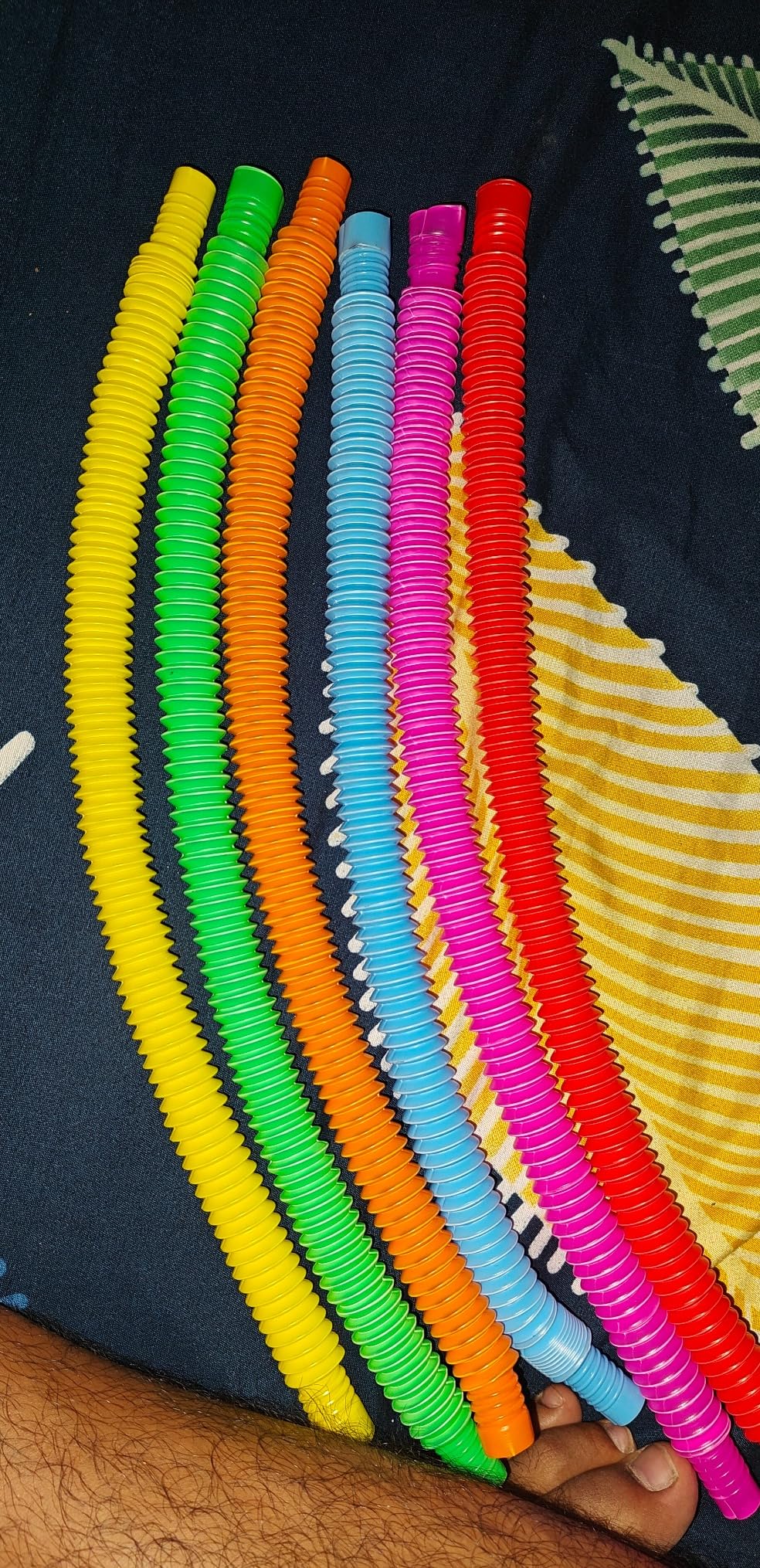 VEEMIZO Pack of 6 Pop it Fidget Pipe Tube Toy The Pop Sound Ring ...