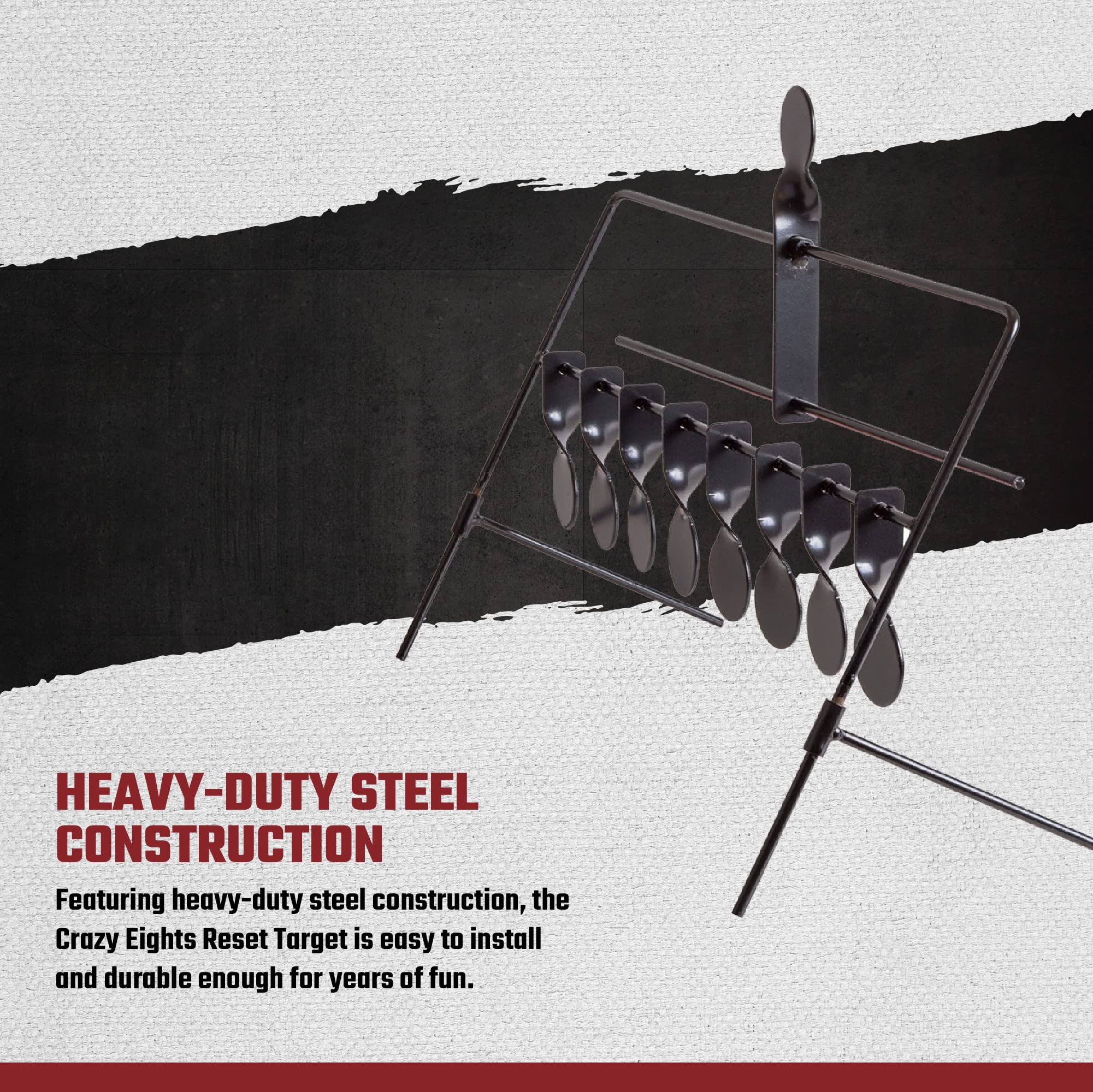 Snapklik.com : Crazy Eights Reset Airgun Target