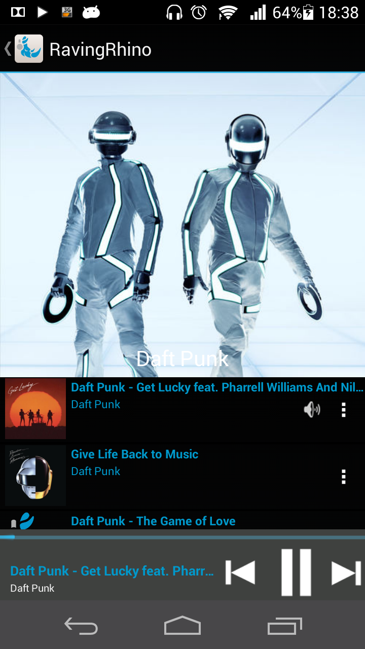 Raving Rhino - TOP music player - App on Amazon Appstore