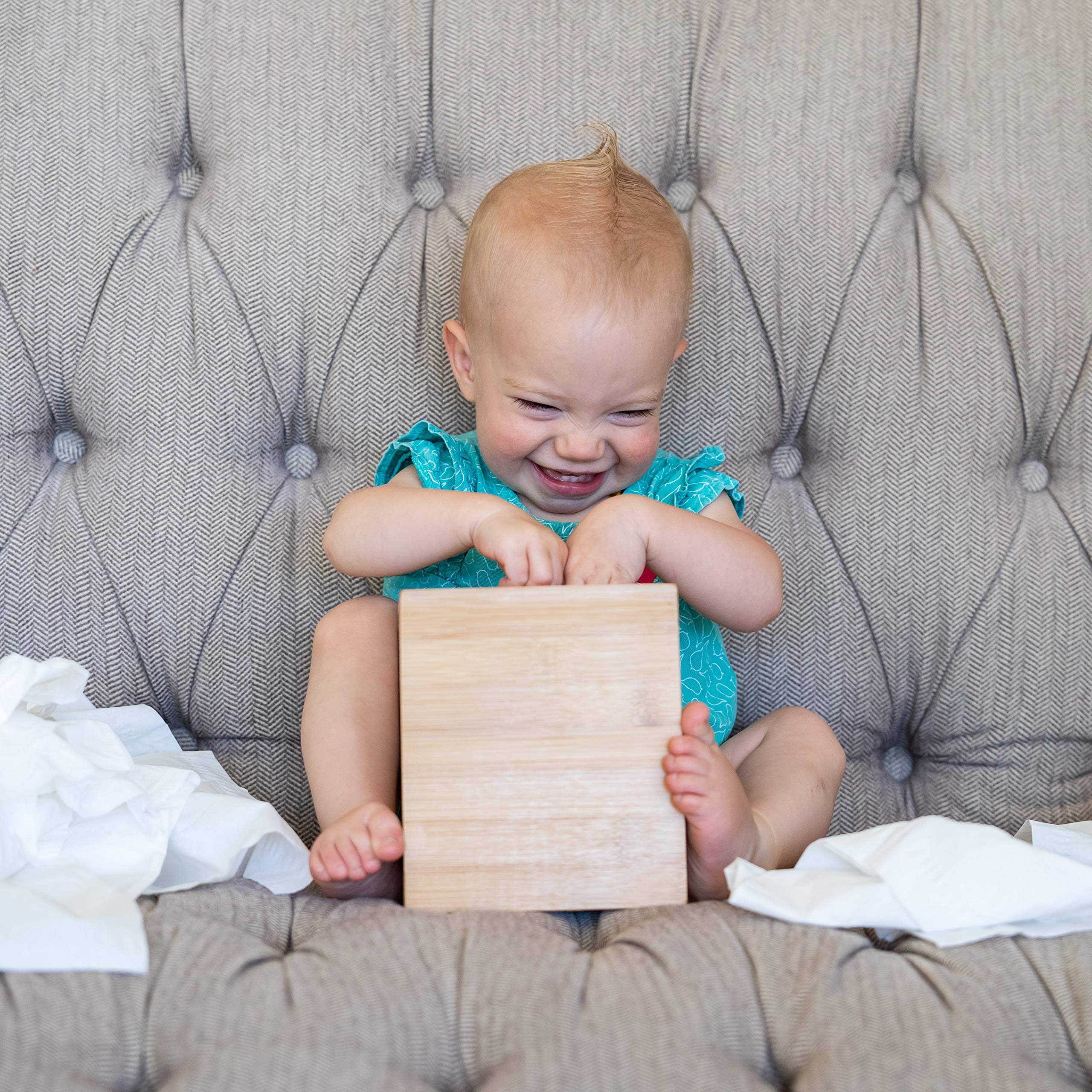 JUSK Design Bamboo Tissue Box Cover/Holder - Muti-Size (Rectangular ...