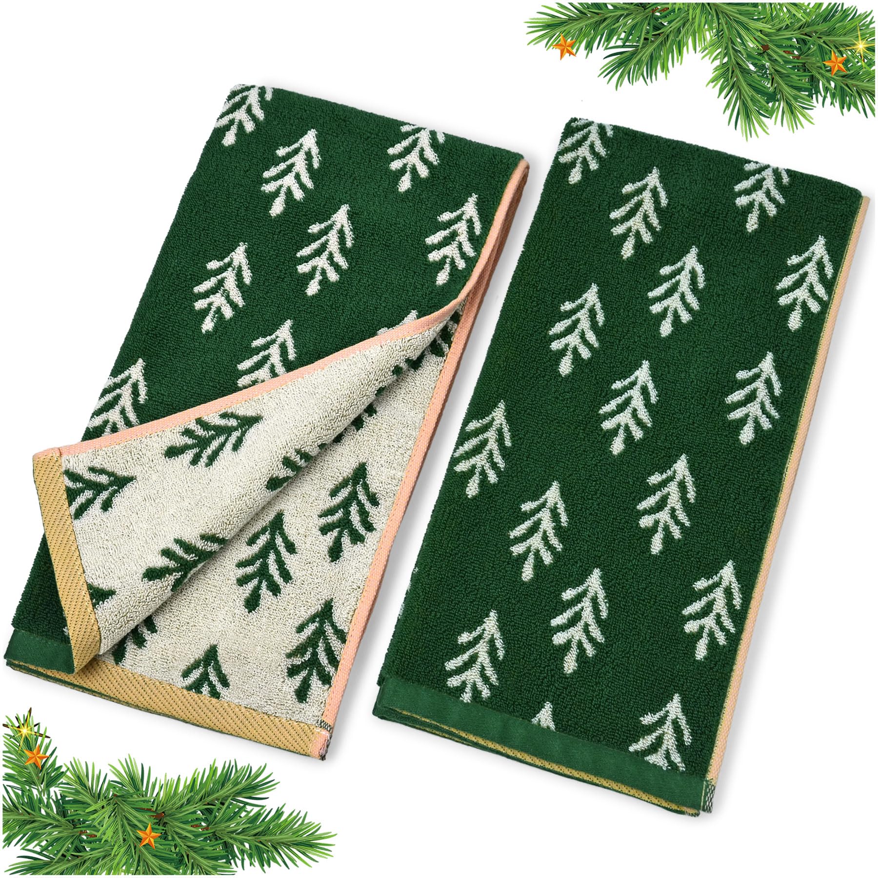 Amazon.com: Jacquotha Christmas Hand Towels Set of 2 - Decorative ...