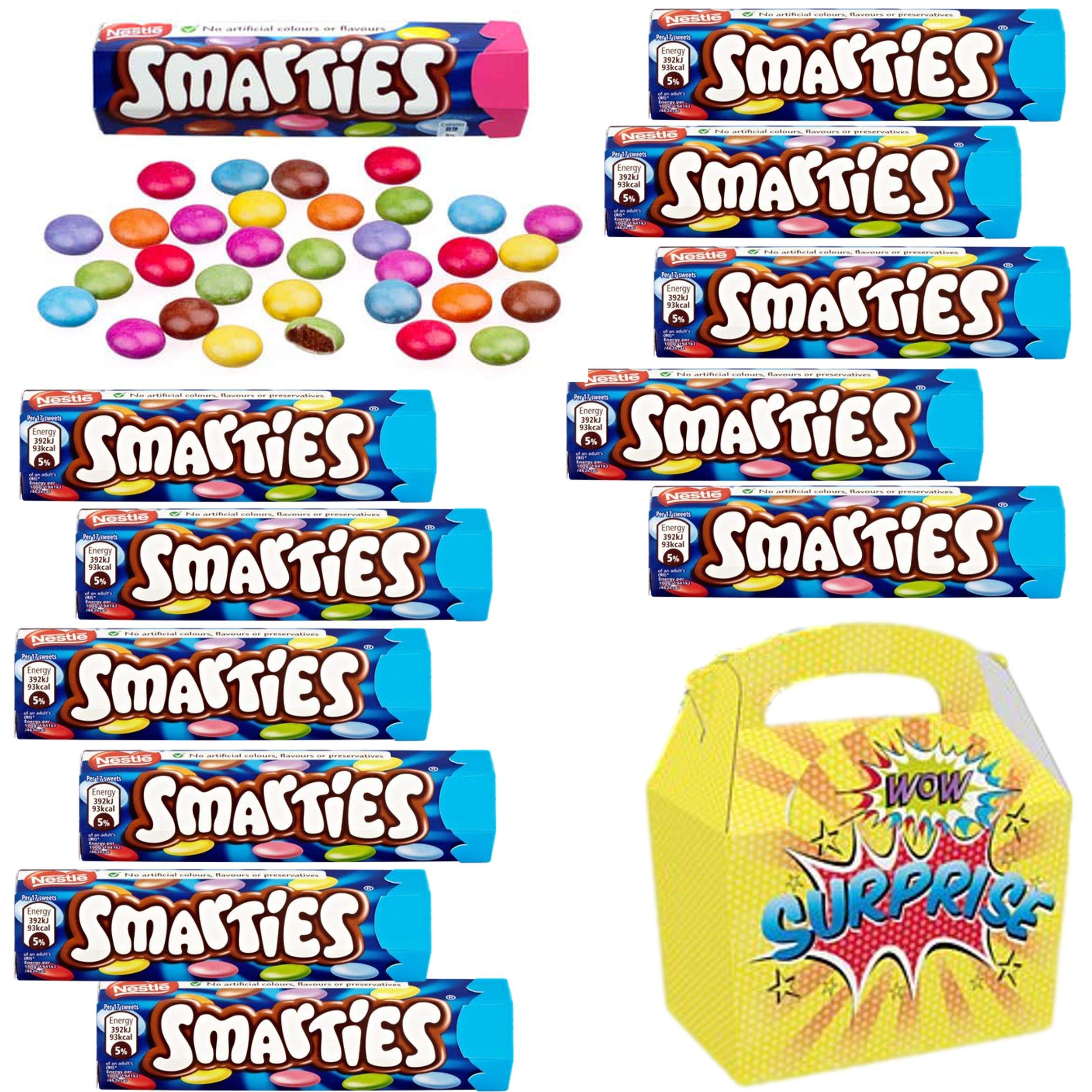 Buy British Chocolate Candy Smarties Box - Smarties Hexatube 36g x12 ...