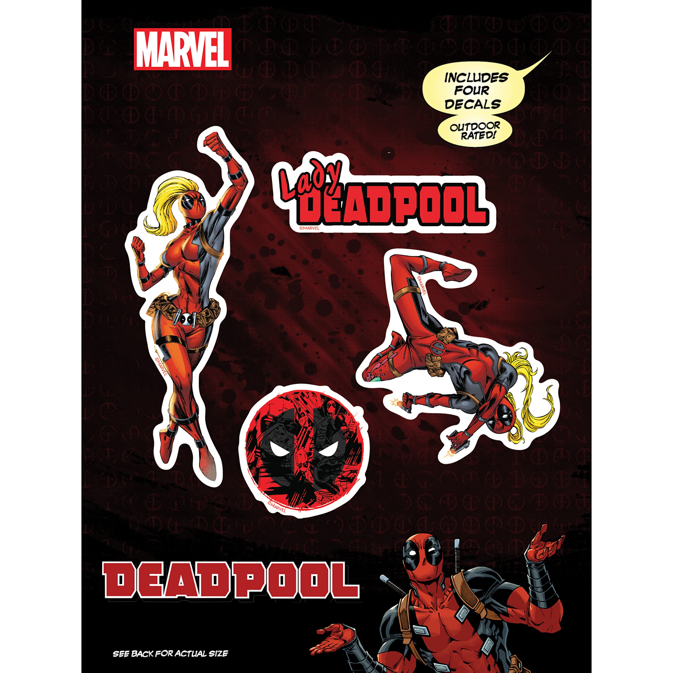 Amazon.com - Marvel Lady Deadpool Vinyl Decals - Set of 4 Lady Deadpool ...