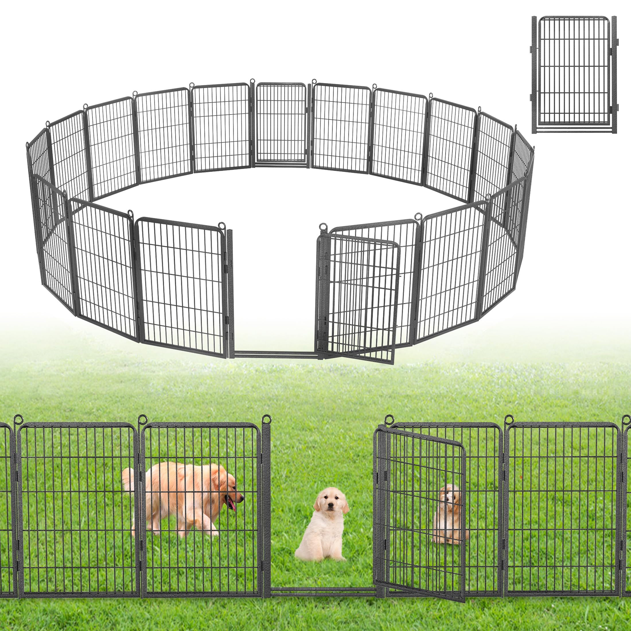 Amazon.com : Jhsomdr Decorative Metal Garden Fence Panels with Extra ...