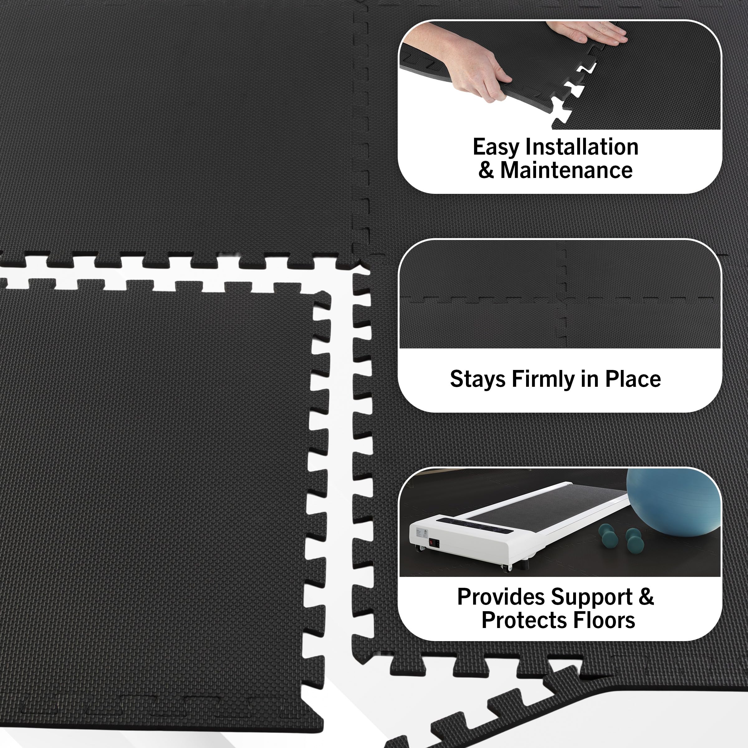 Snapklik.com : EVA Foam Mat Tiles 8-Pack - 32 SQ FT Of Interlocking ...