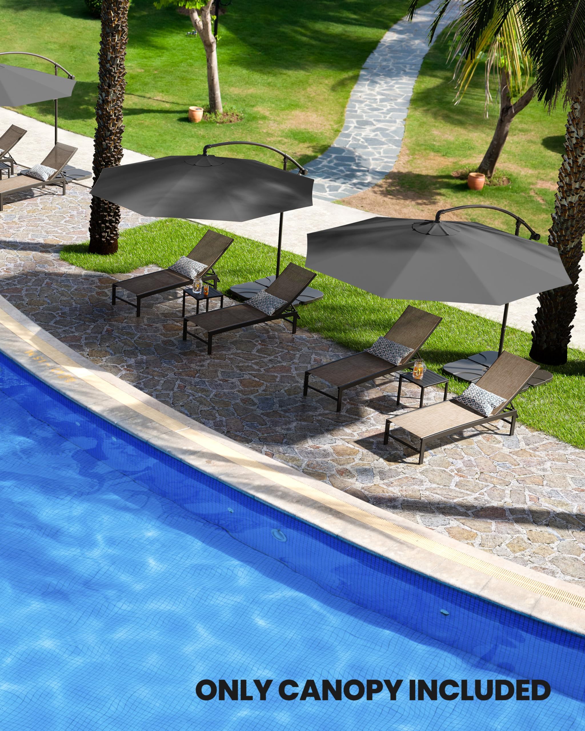 Snapklik.com : Crestlive Products Patio Umbrella Replacement Canopy For ...