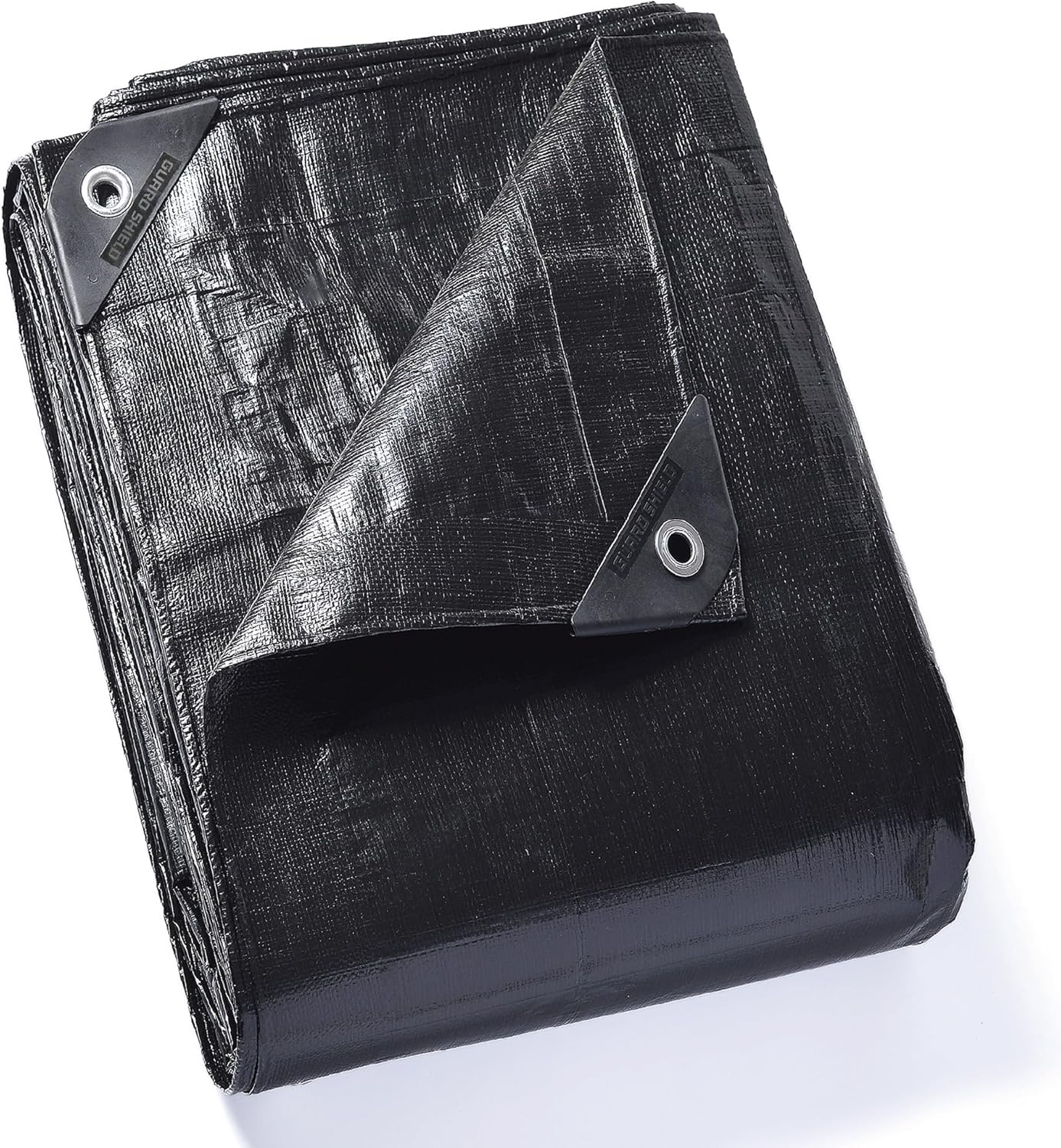 GUARD SHIELD Abdeckplane mit Ösen Wasserdicht 2m x 2m Schwarz Matt ...