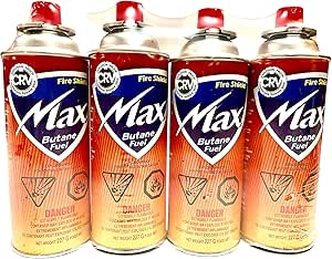 Max Butane Fuel Butane Gas Refill CRV Gas Cartridge for Portable BBQ ...