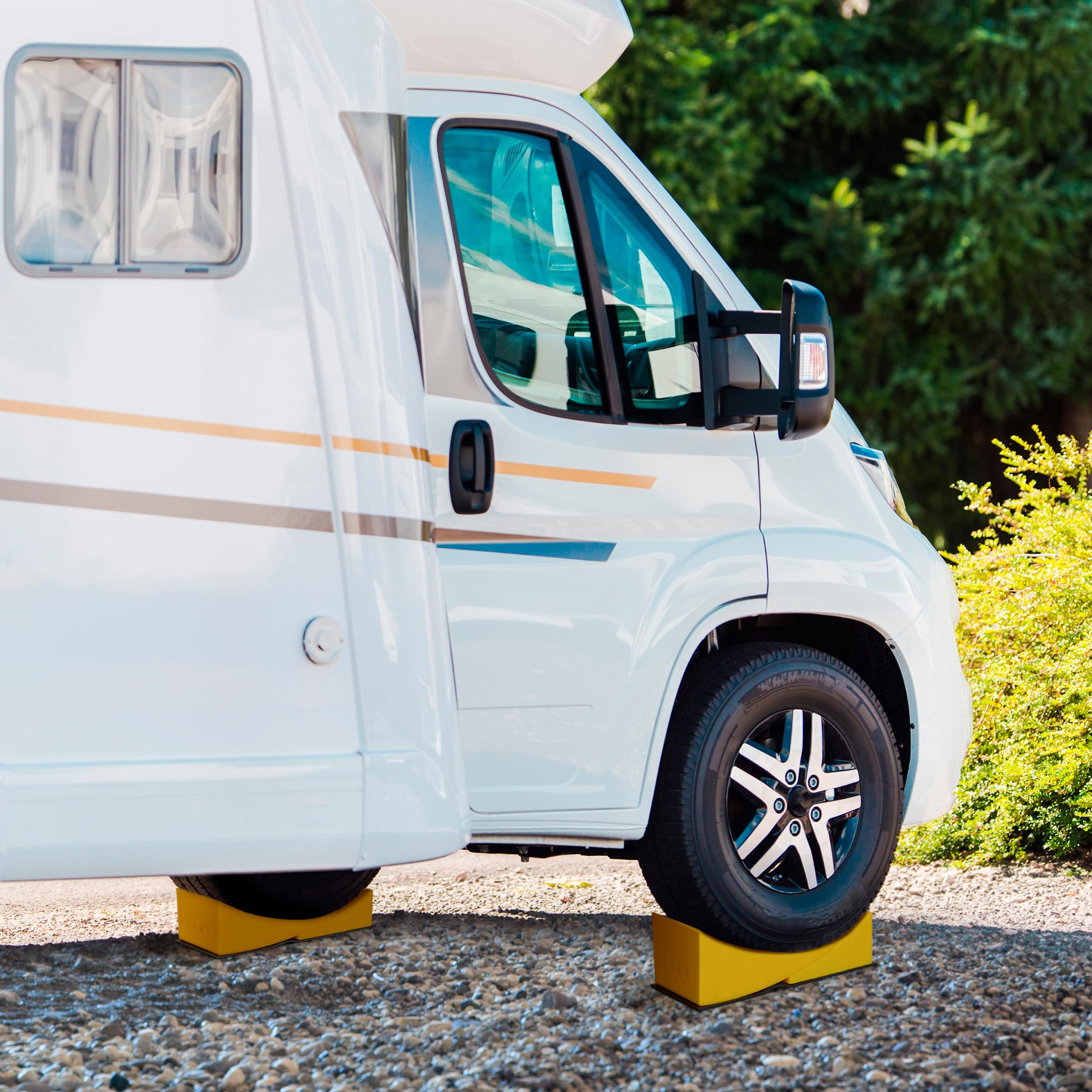 Dumble RV Leveling Blocks - 2 Camper Leveling Blocks and Chock Blocks ...