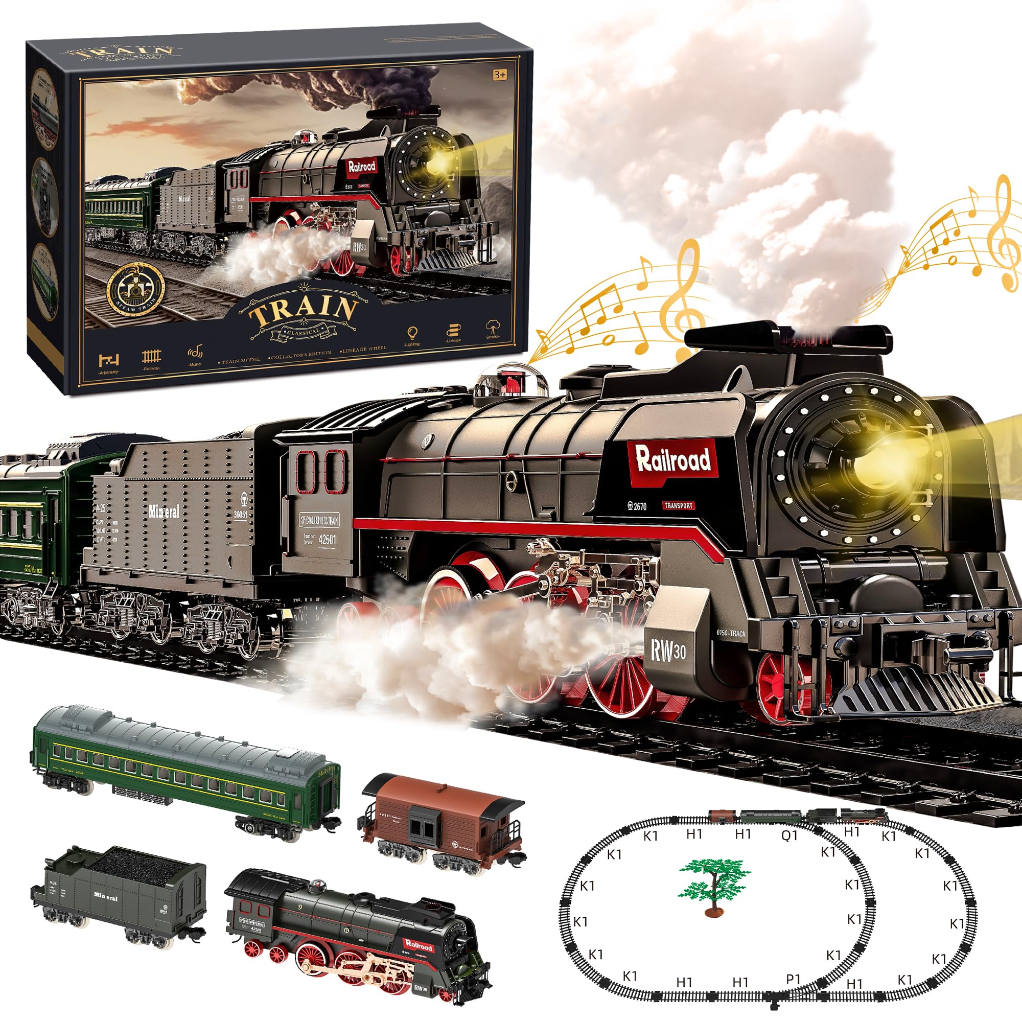 Snapklik.com : Retro Steam Train Set