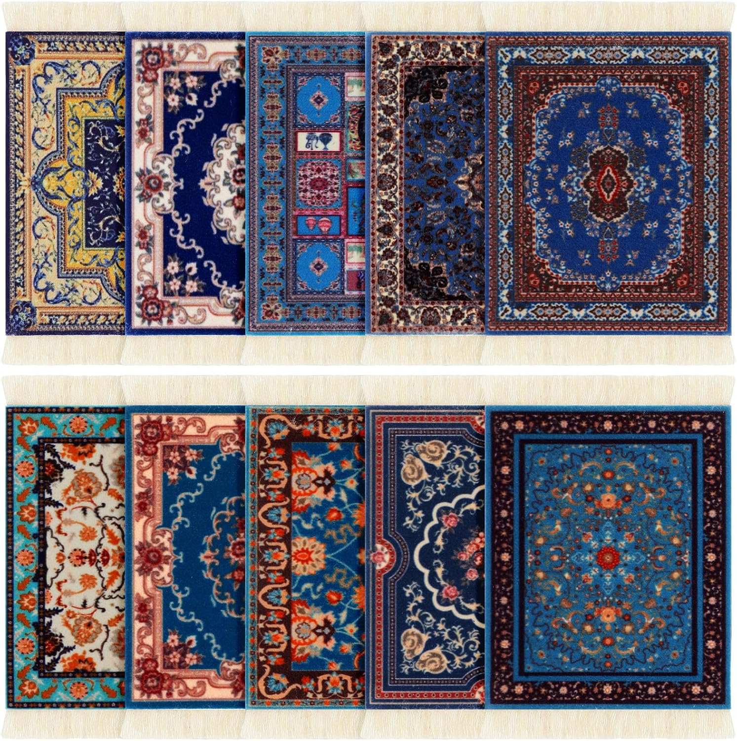 Amazon.com: Preboun 10 Pcs Rug Coasters for Drinks Carpet Coasters ...