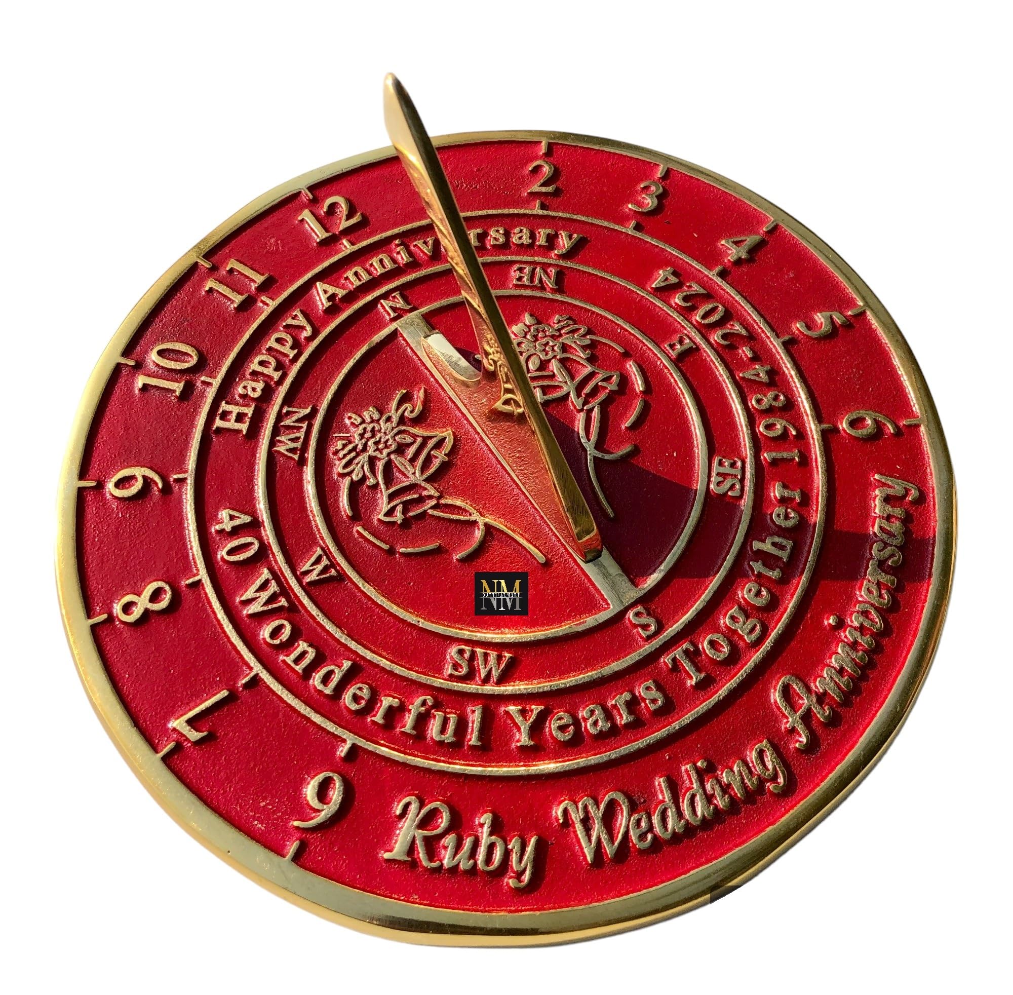 Amazon.com: NauticalMart 40th Ruby Anniversary Unique Marriage Present ...