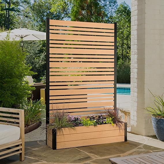 Amazon.com : 6ft H x 3.8ft W x 1ft L (1 Screen w/Planter) Freestanding ...
