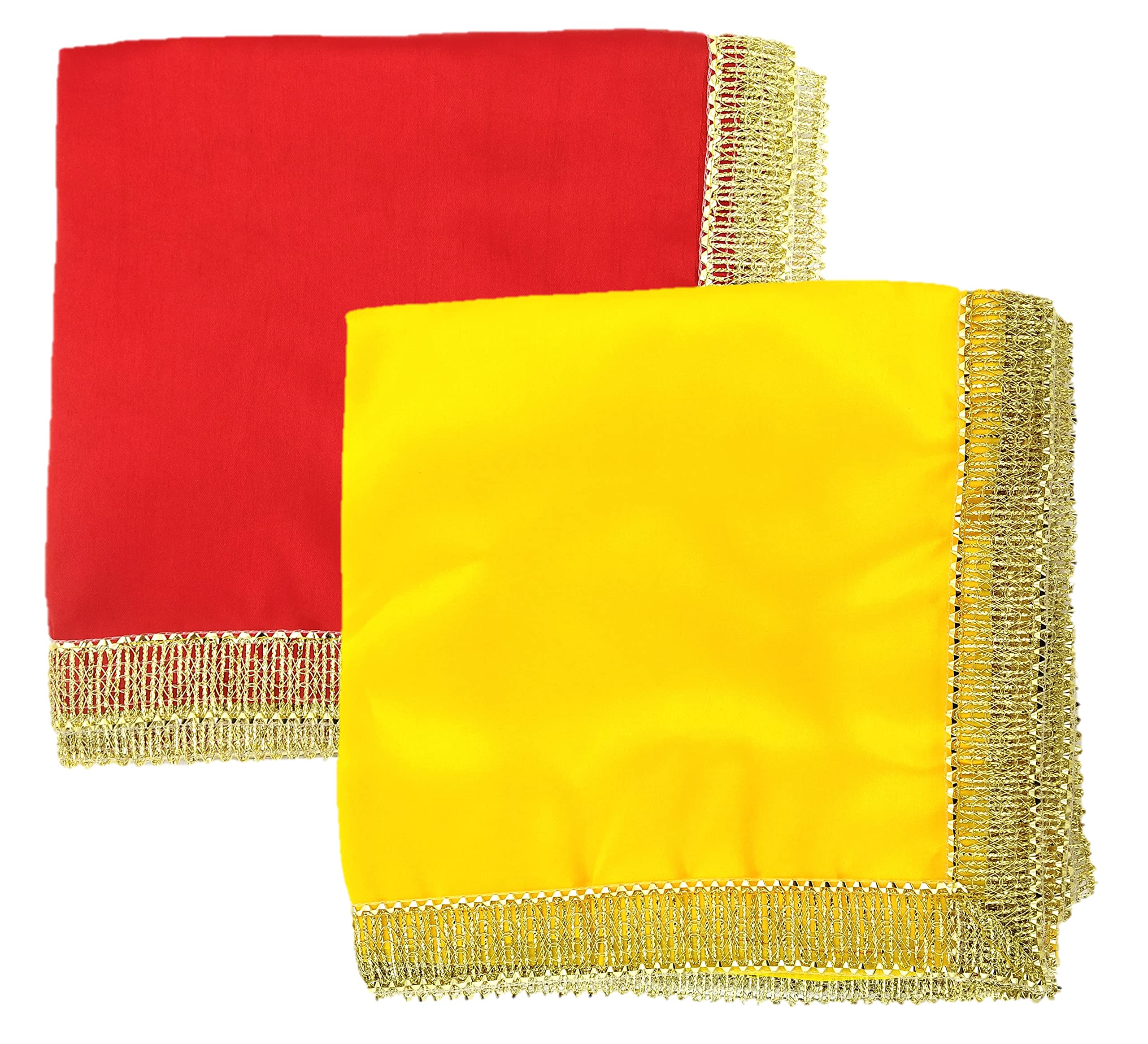 Buy Bhakti Lehar (1 Meter) Satin Puja Cloth | Diwali Pooja Sartin Altar ...