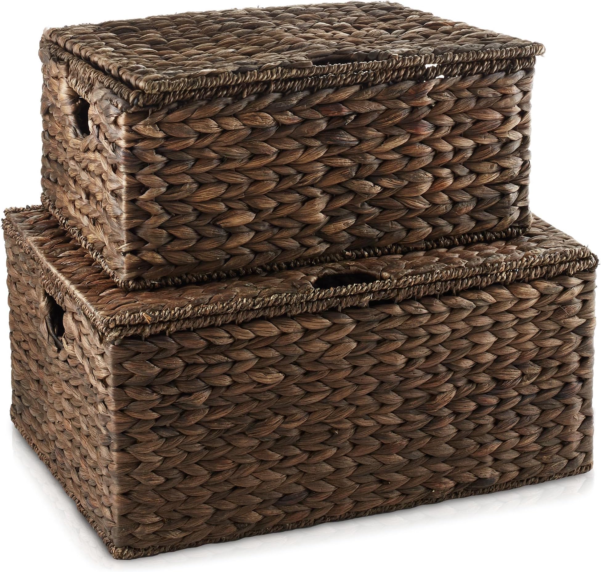 Amazon.com: OIAHOMY Extra Large Storage Basket with Lid, 42.3 Gallon ...