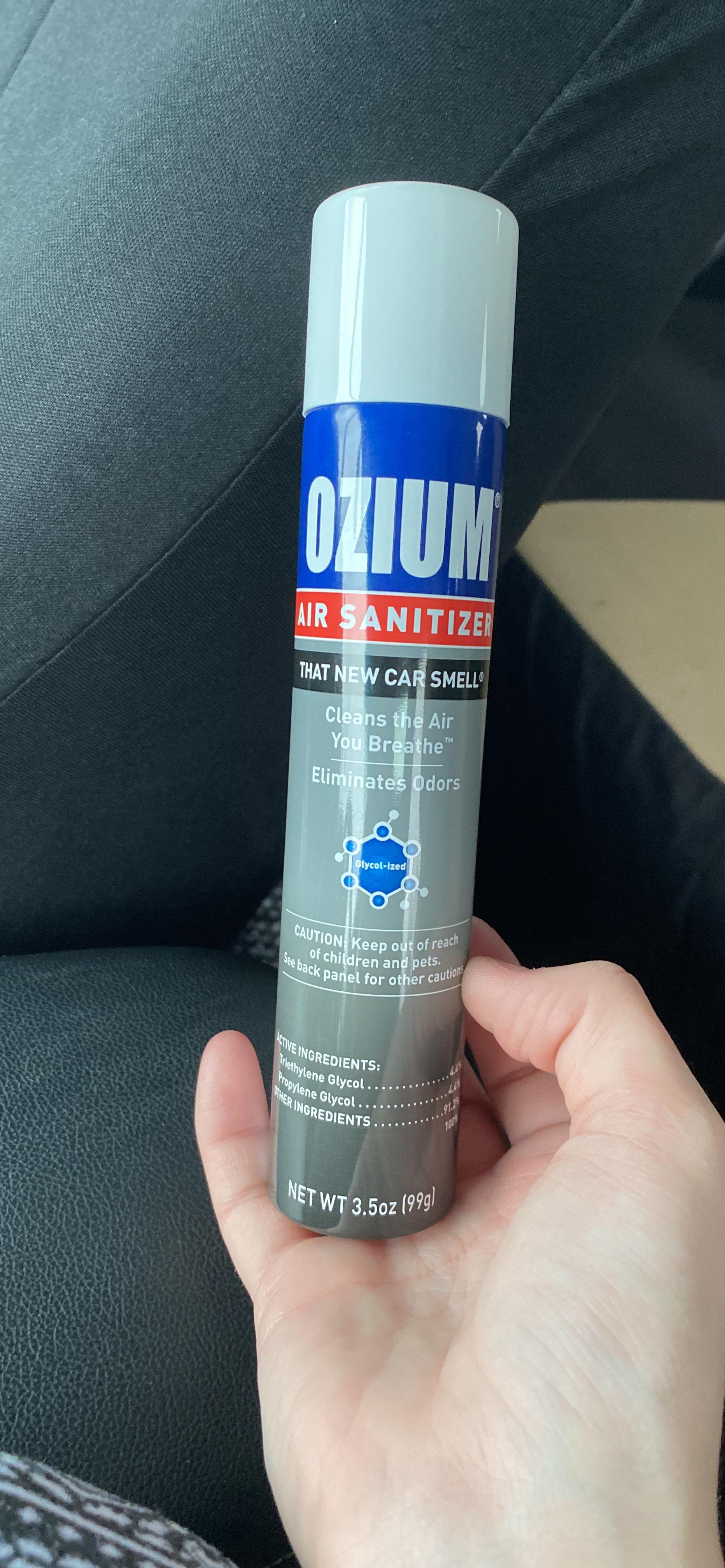 Amazon.com: Ozium Air Santisier Spray that New Car Smell 3.5oz, Cleans ...