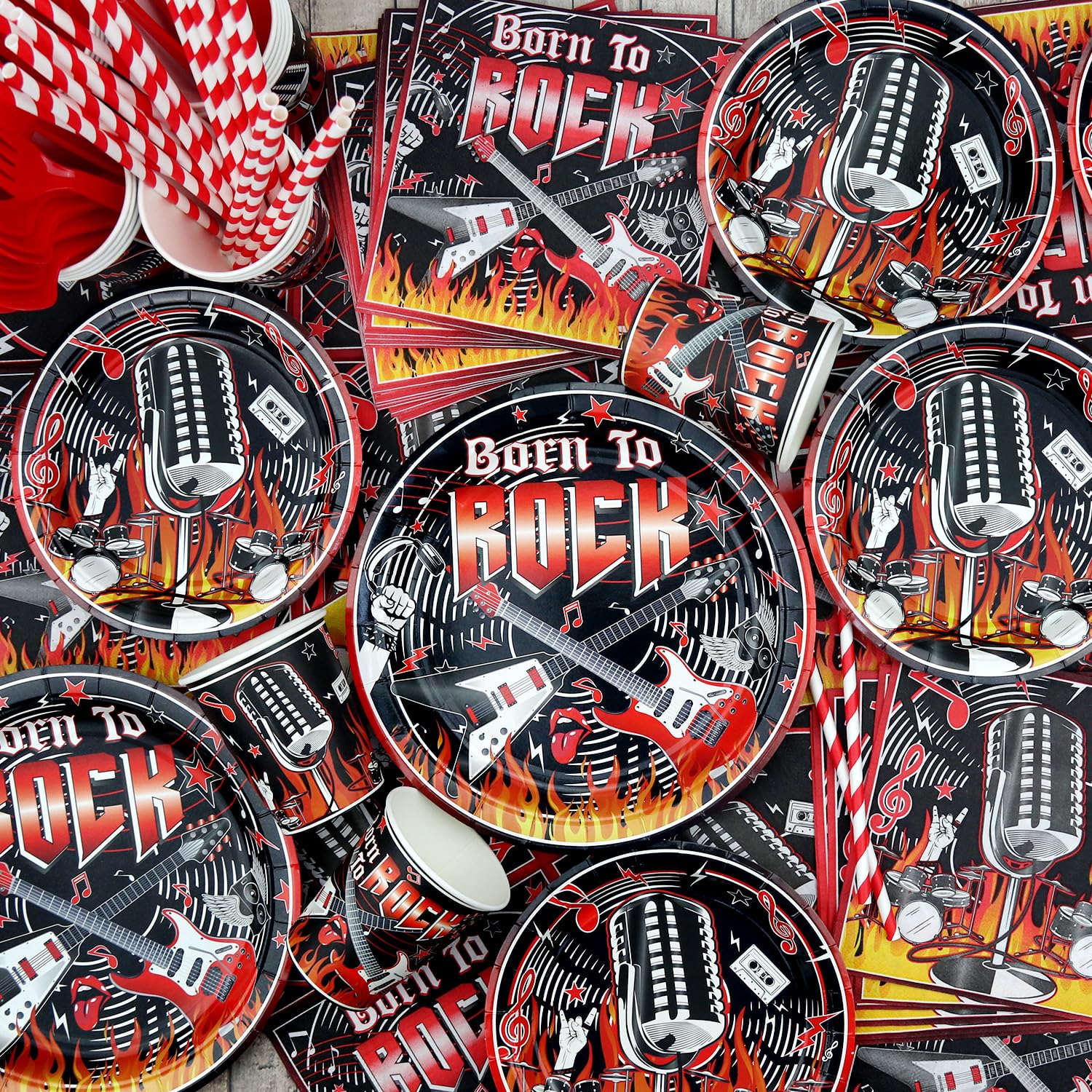 Rock And Roll Decorations Rock And Roll Party Supplies - Born To Rock ...