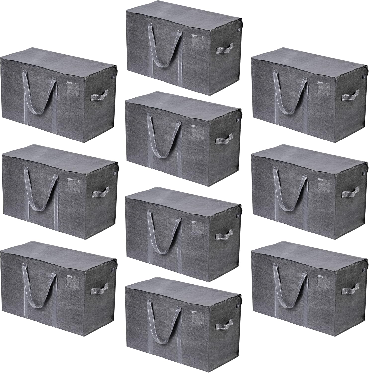 VENO 10 Pack Extra Large Moving Storage Bags with Zippers, Foldable ...