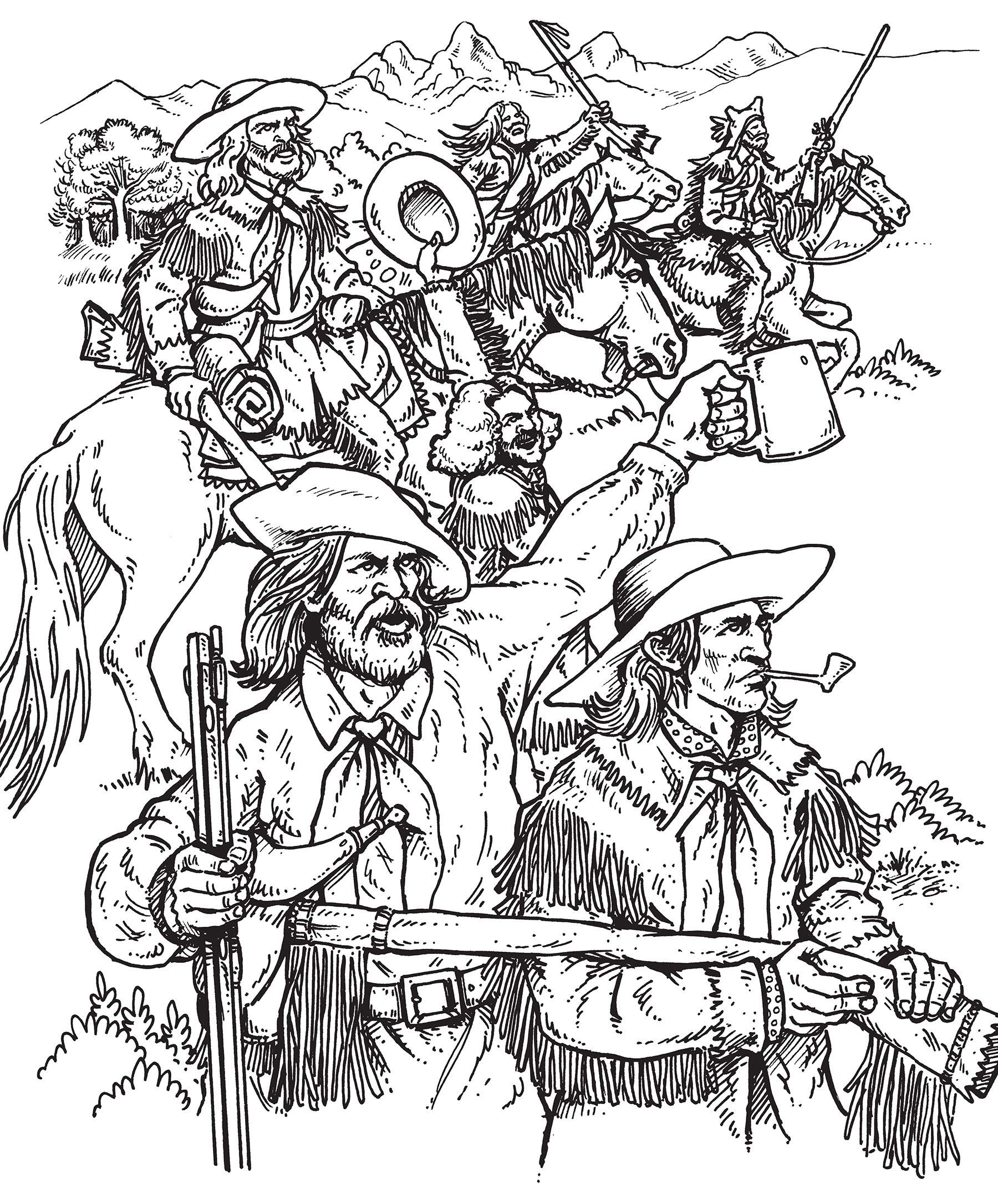 Mountain Man Coloring Pages