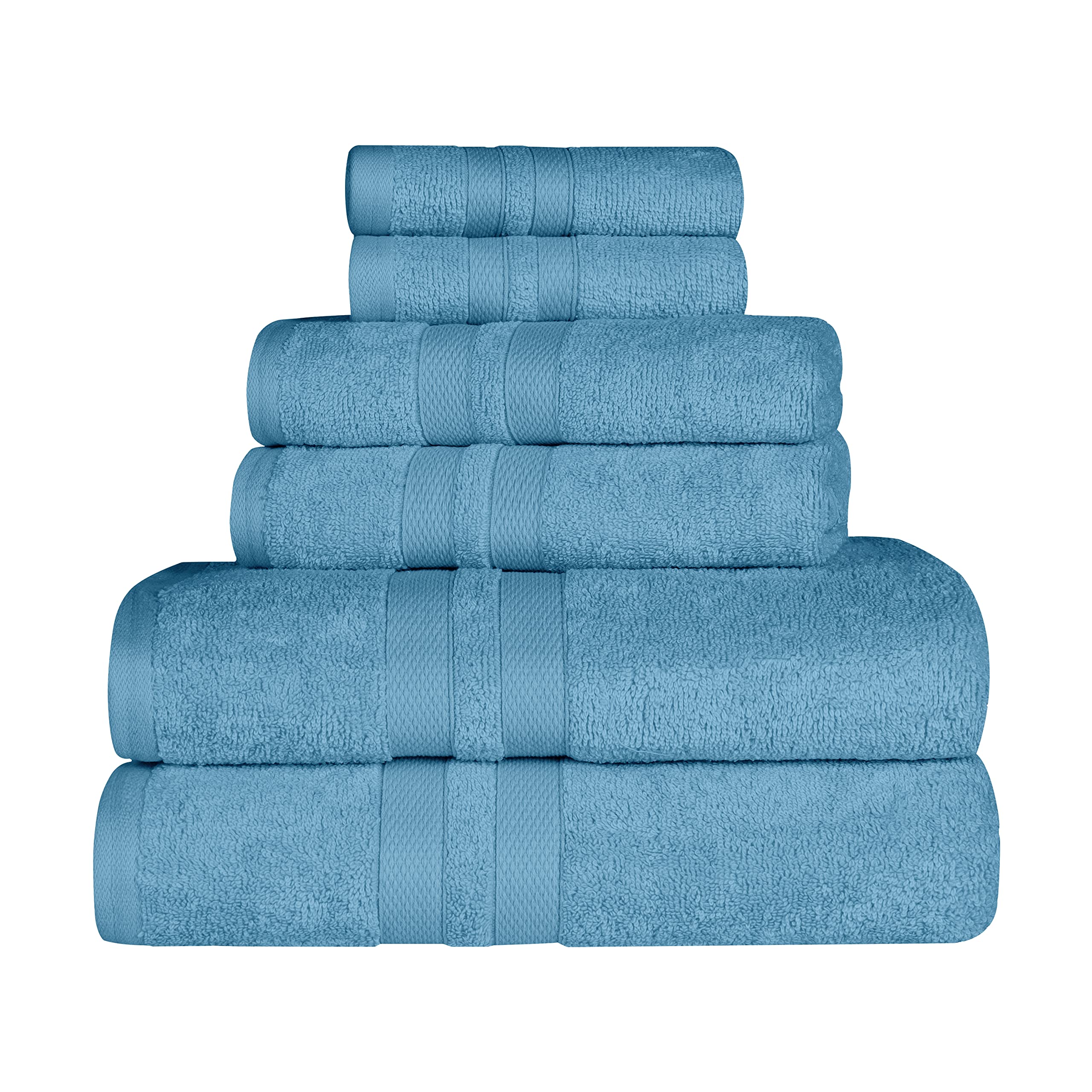 Amazon.com: Superior Ultra-Soft 6-Piece Cotton Towel Set, includes 2 ...
