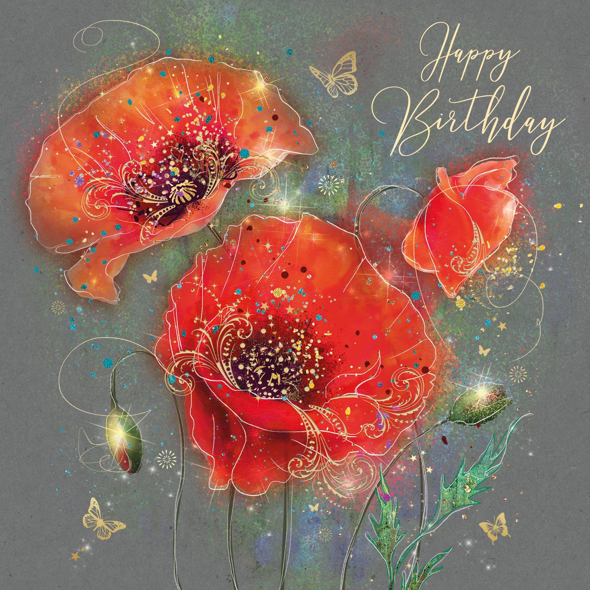 Cherry Orchard Our Anniversary Card with Pretty Roses Design and Gold ...