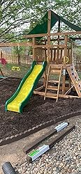 Amazon.com: Backyard Discovery Mount McKinley All Cedar Wood Swing Set ...