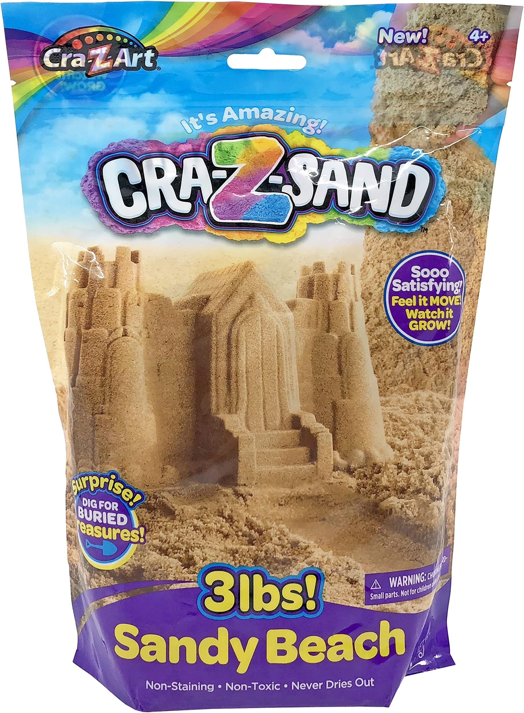 Amazon.com: Play-Doh Scoopable Sand - 6oz Can Plus Mini Shovel (Tan ...