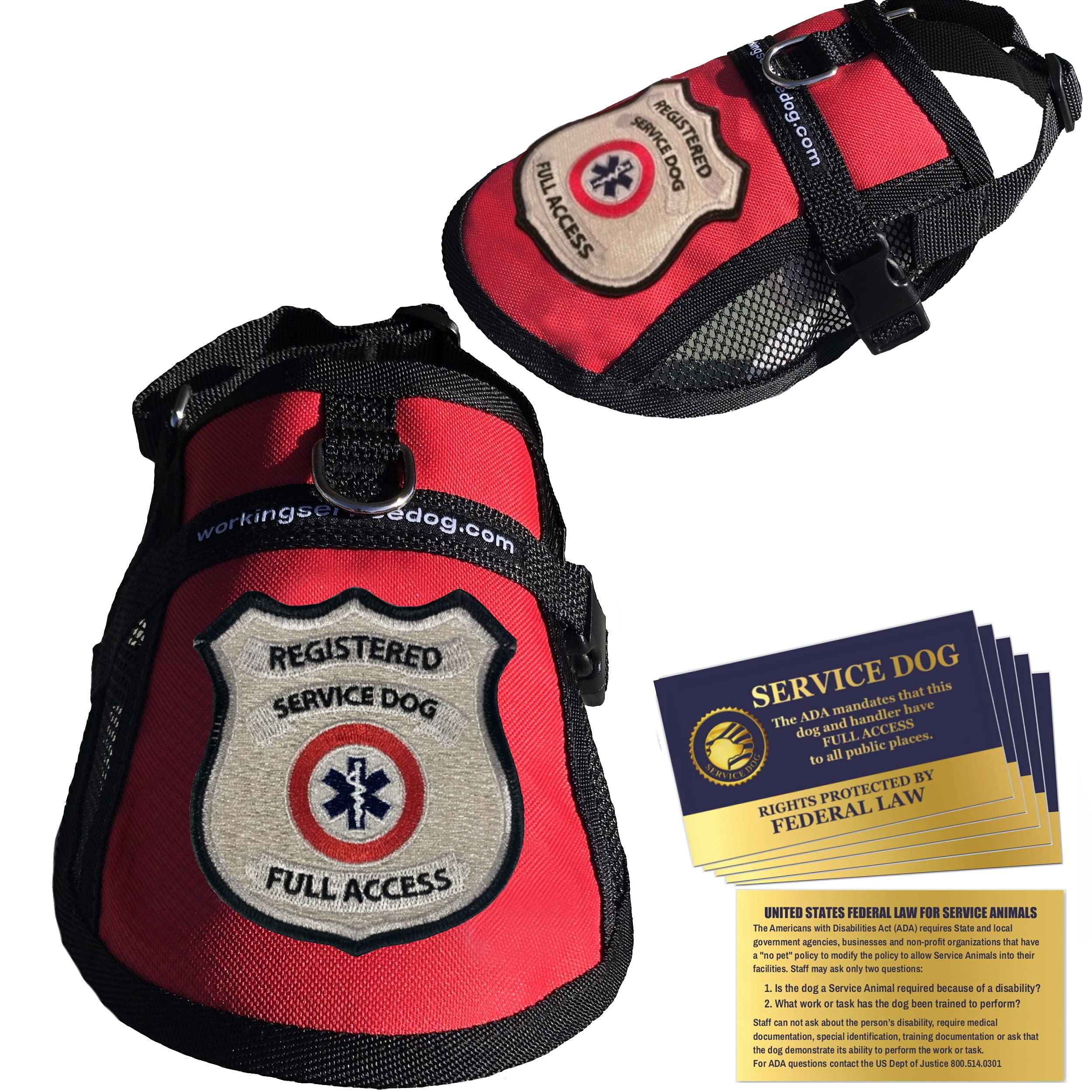 Premium Small Dog Emotional Support Dog ESA Mesh Vest (14" - 17" Girth ...