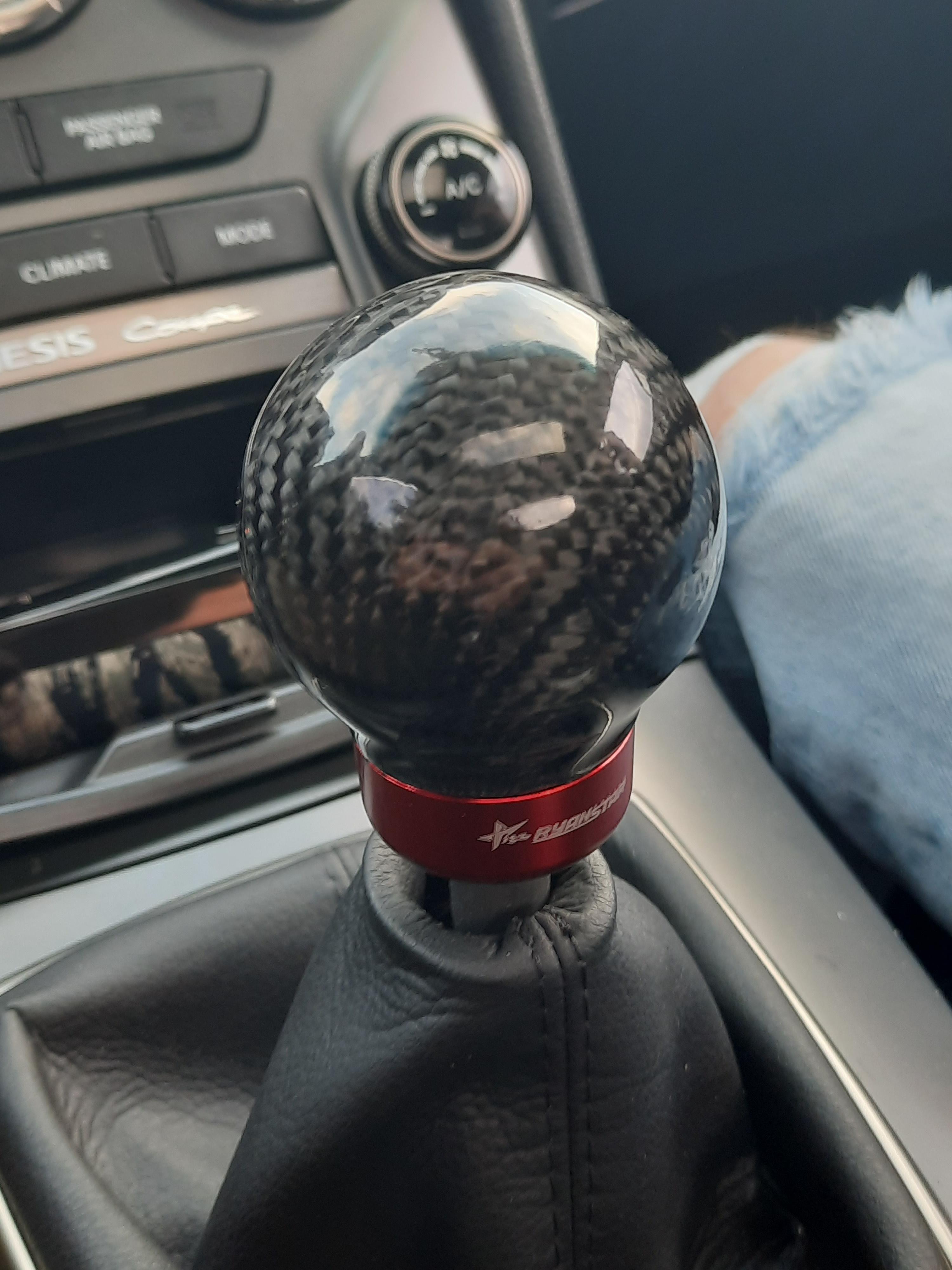 Ryanstar Carbon Fiber Shift knob Round Ball Racing Gear Shift Shifter ...