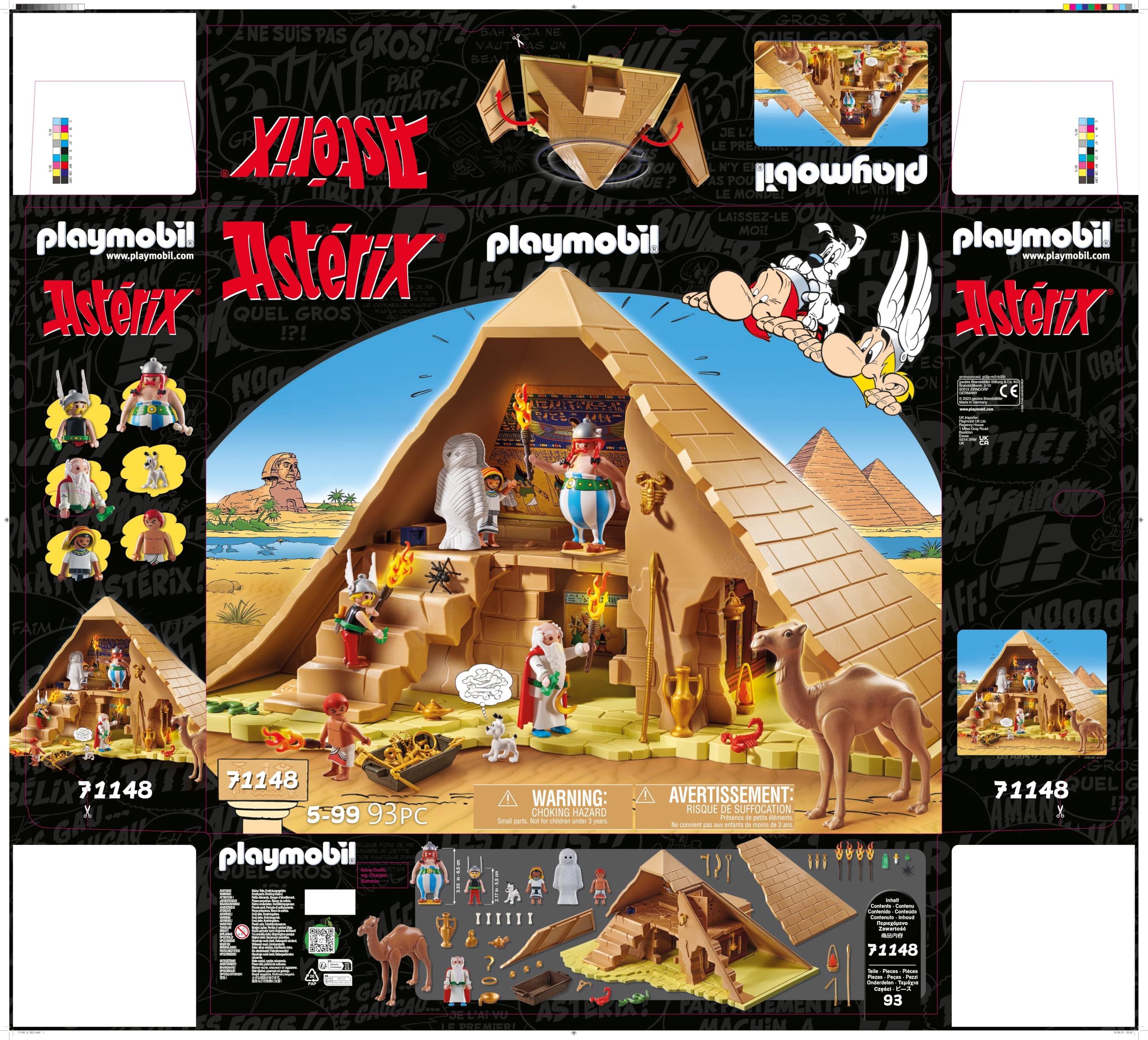 Snapklik.com : PLAYMOBIL 71148 Asterix: Pyramid Of The Pharaoh, Obelix ...