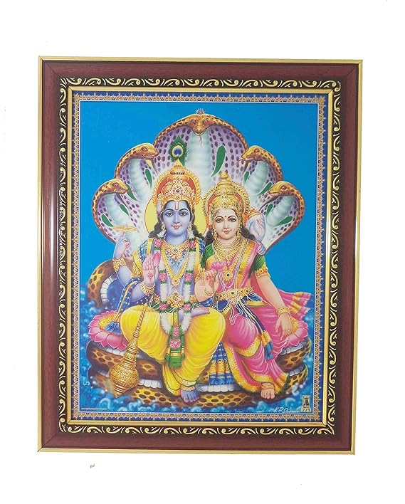 Lord vishnu Photo Frame ( 33.5 cm x 27.5 cm x 1.5 cm ) / lord sri shri ...