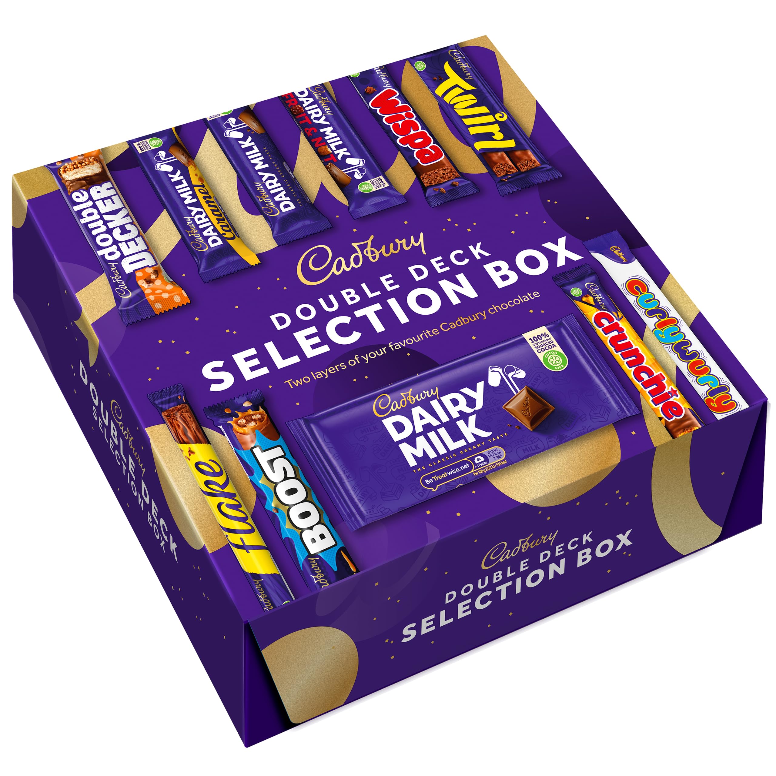 Cadbury Double Deck Choclate Bar Selection Gift Box, 524.5grams ...